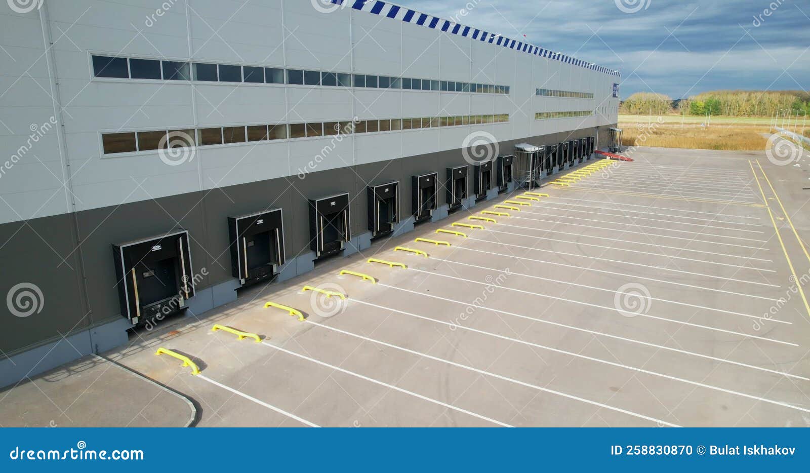 View of the Gate of the Distribution Warehouse Stock Footage - Video of ...