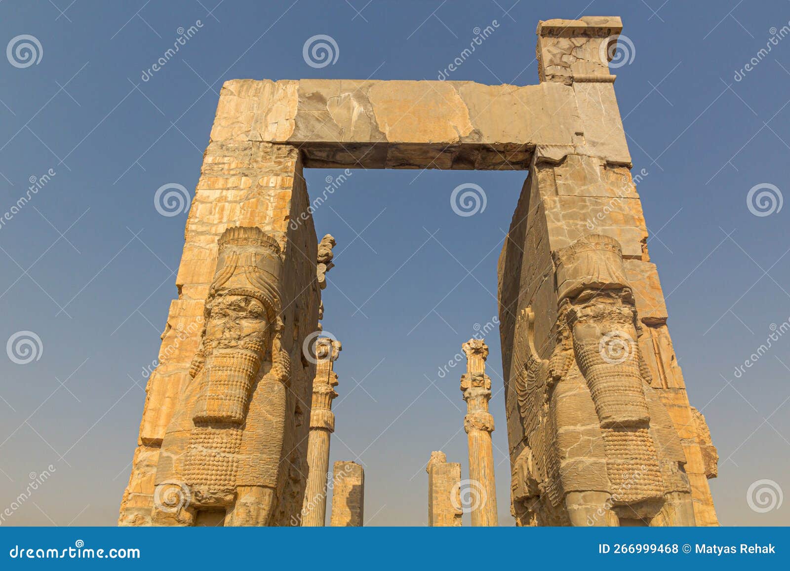 View of the Gate of Nations in Persepolis, Ir Stock Photo - Image of ...