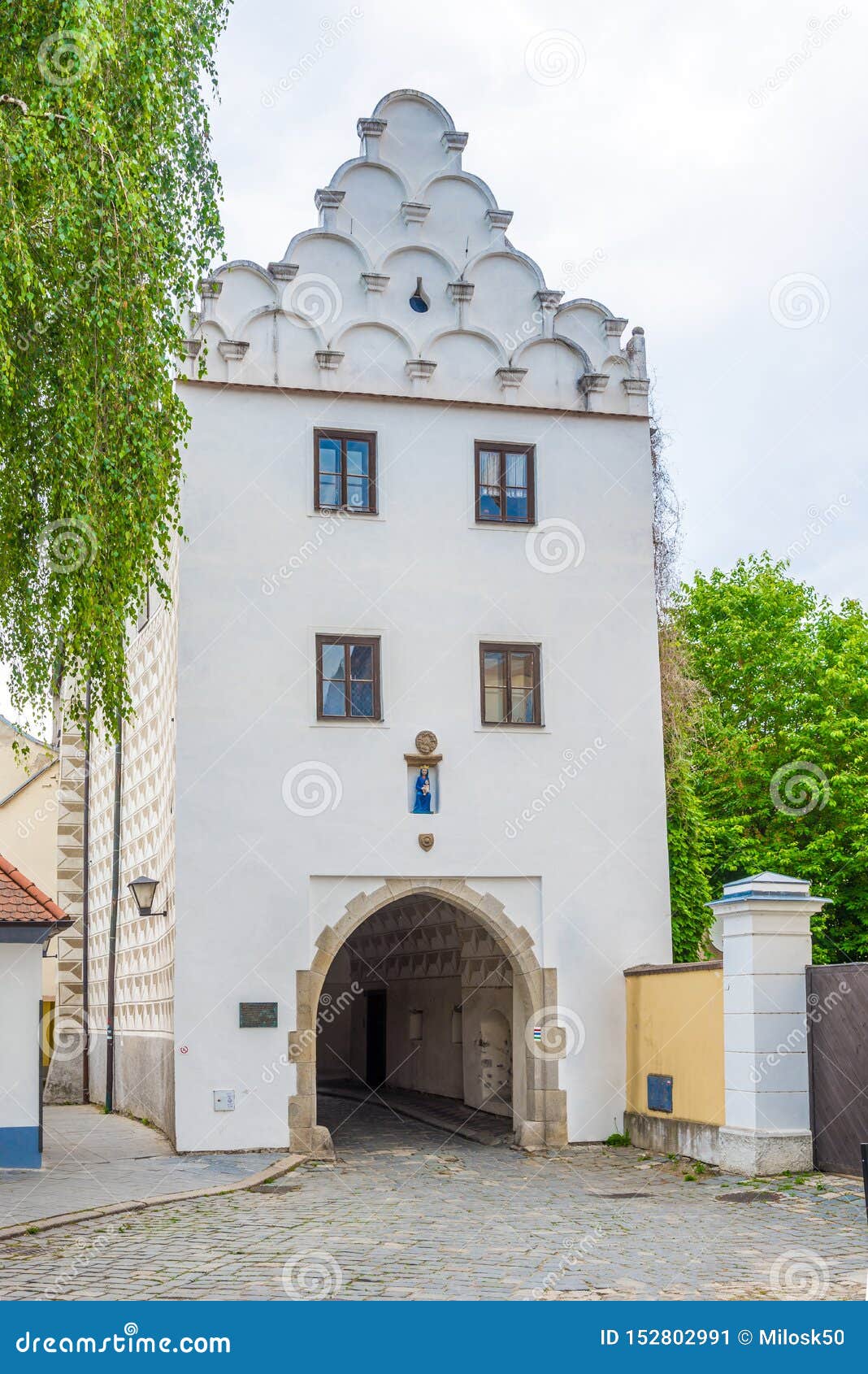 View at the Gate in the Streets of Trebon in Czech Republic Stock Image ...
