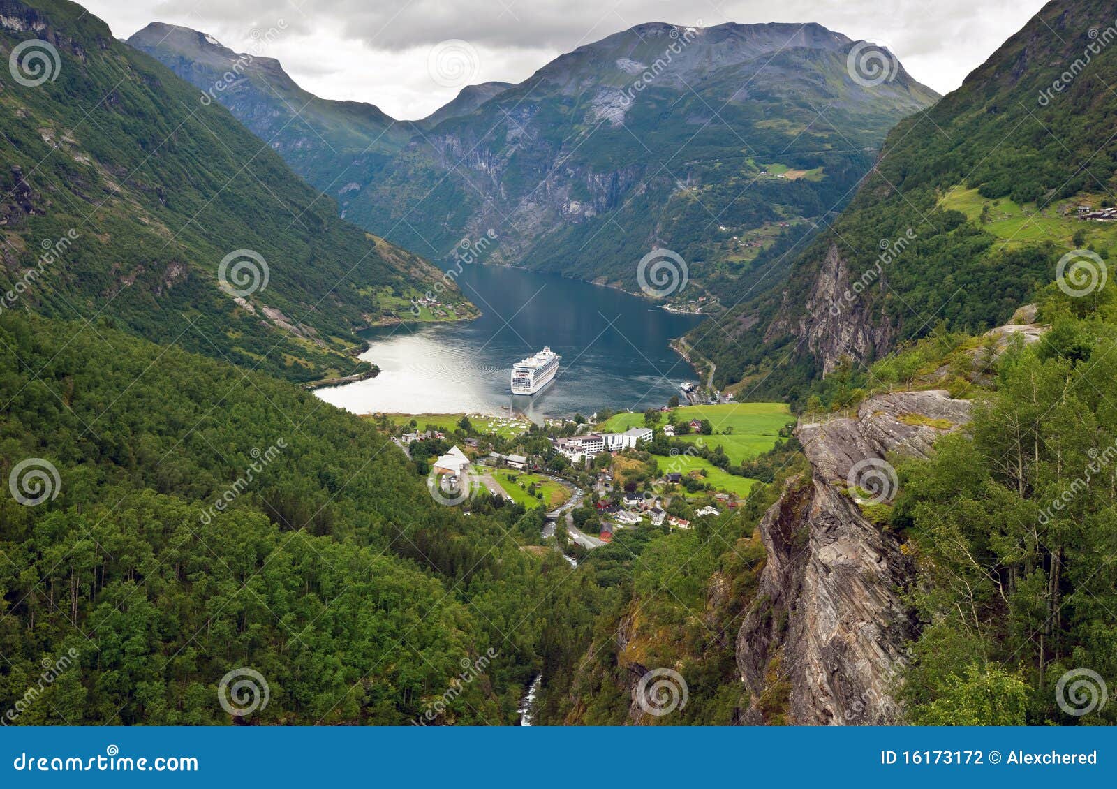 Top View of Geirangerfjord, Norway Stock Photo - Image of beautiful ...