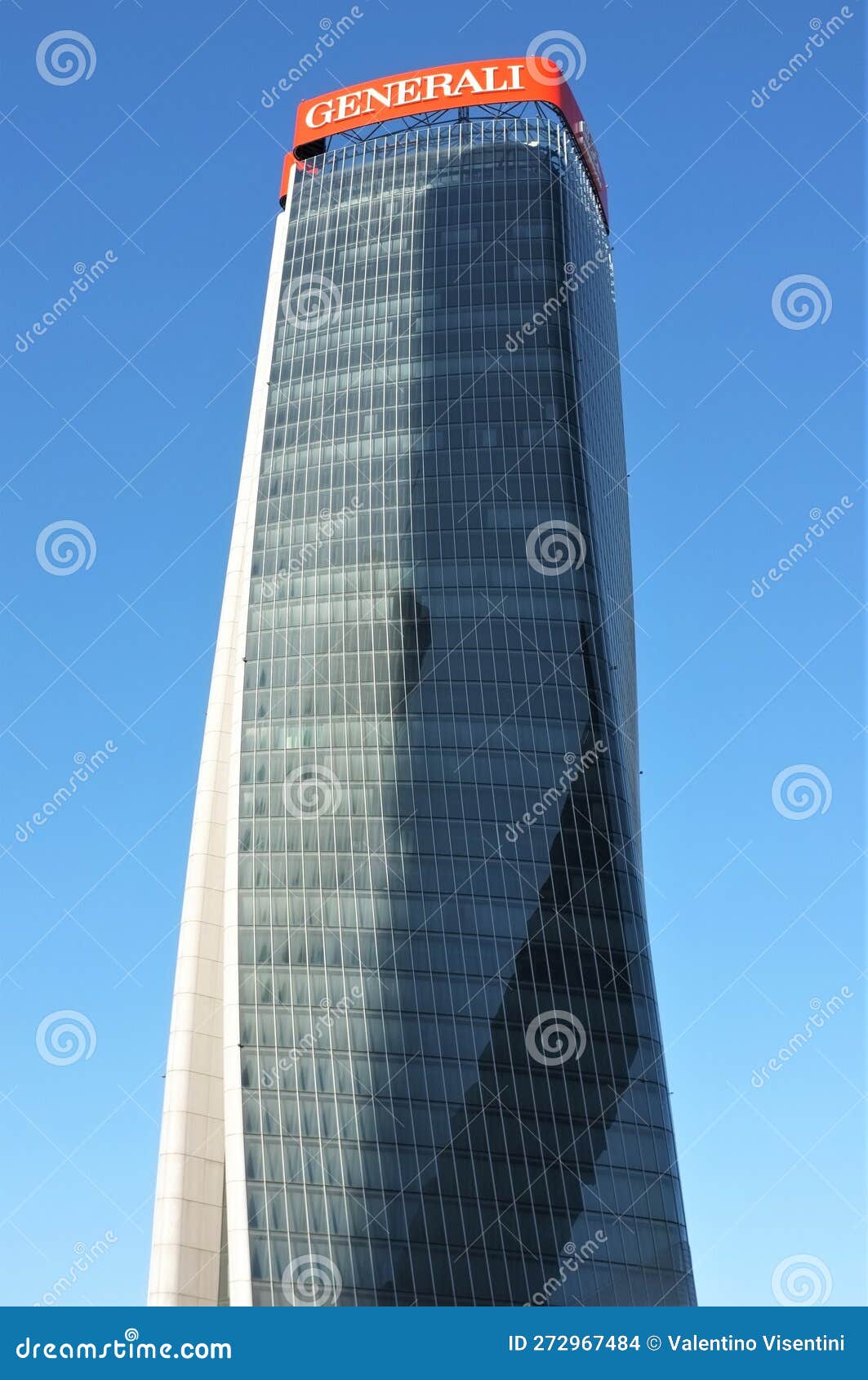 Generali Tower in Milan editorial stock image. Image of europe - 272967484