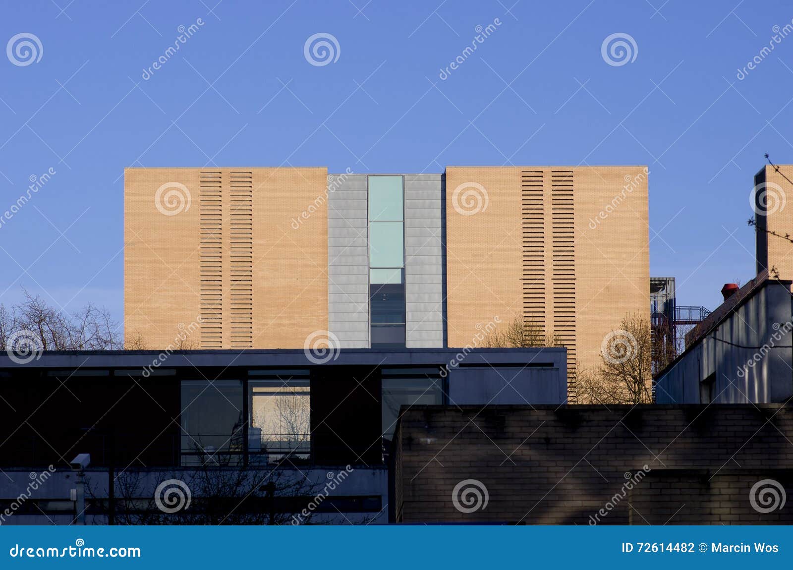 View on the Generic Red Brick Office Building. Manchester, England ...
