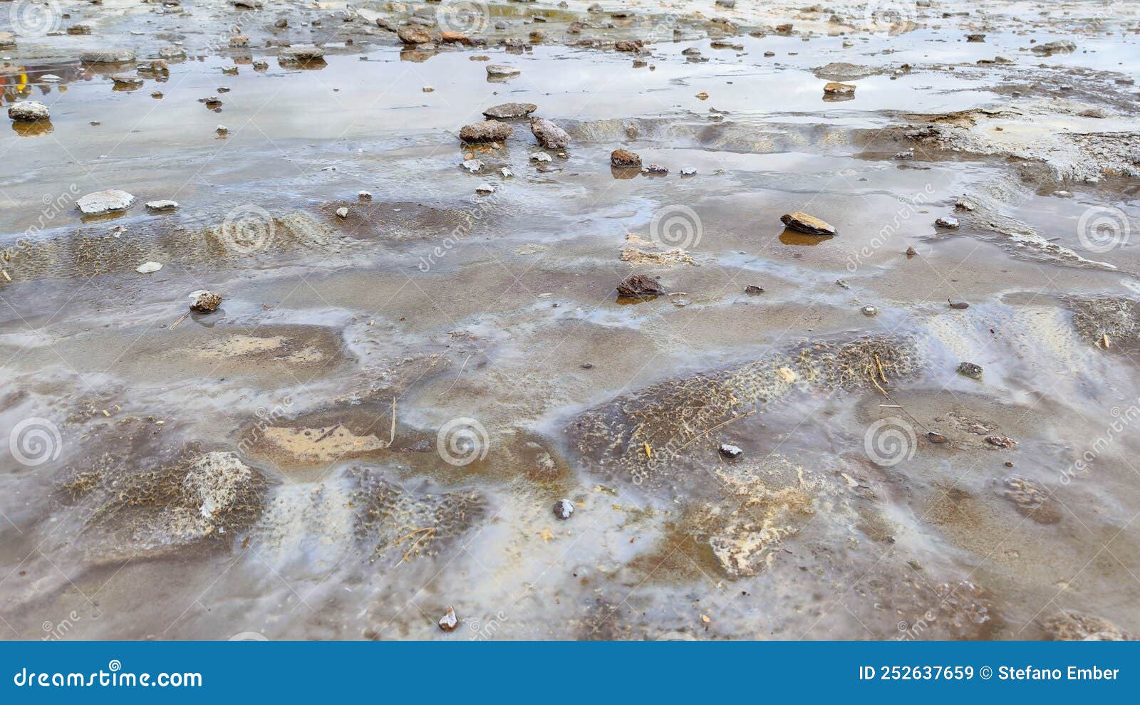 View at the Geothermal Field of Geysir in Iceland Stock Image - Image ...