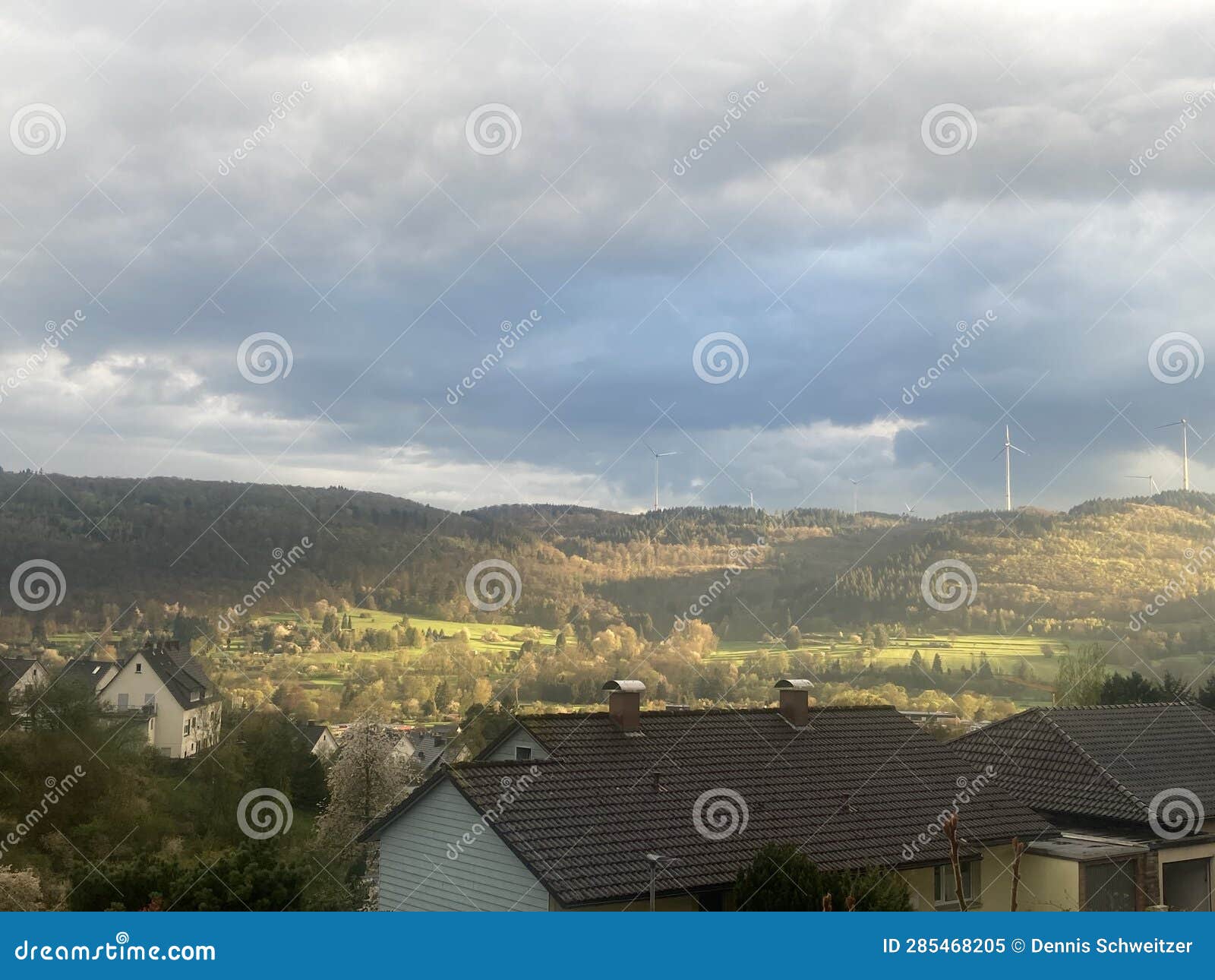 View of a German Village from Above Stock Image - Image of ...