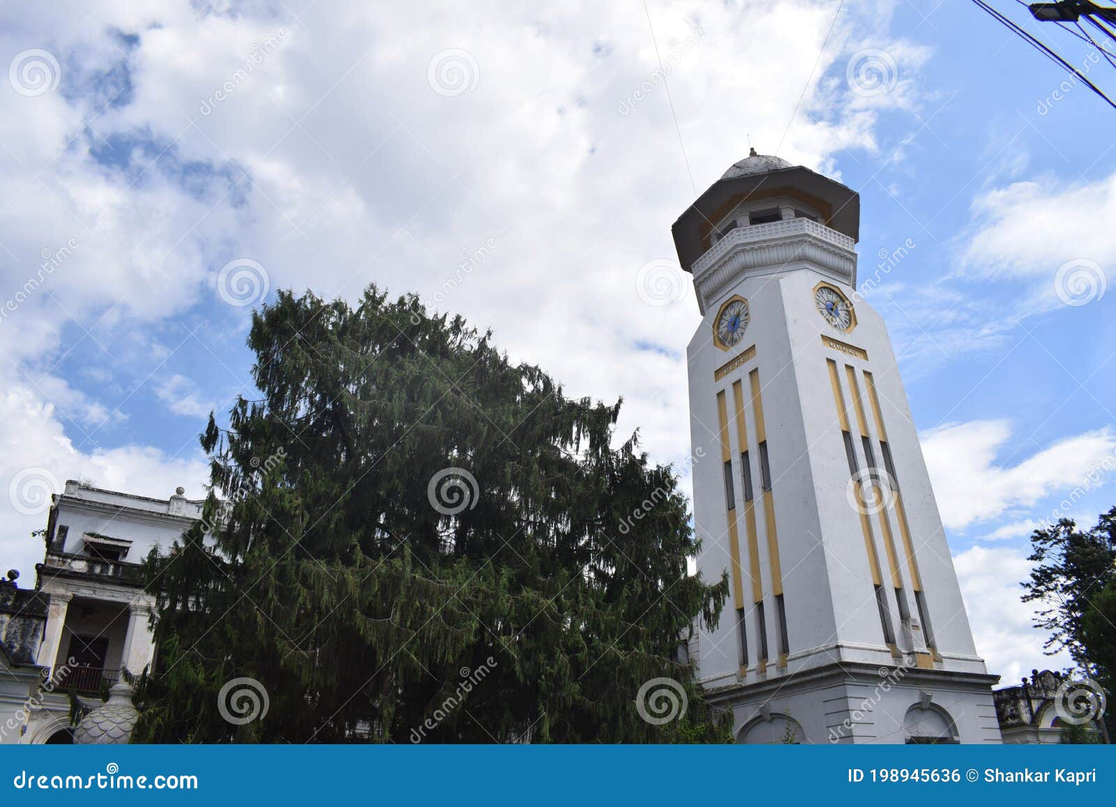 The Clock Tower of Kathmandu, Nepal Stock Photo - Image of clocktower ...