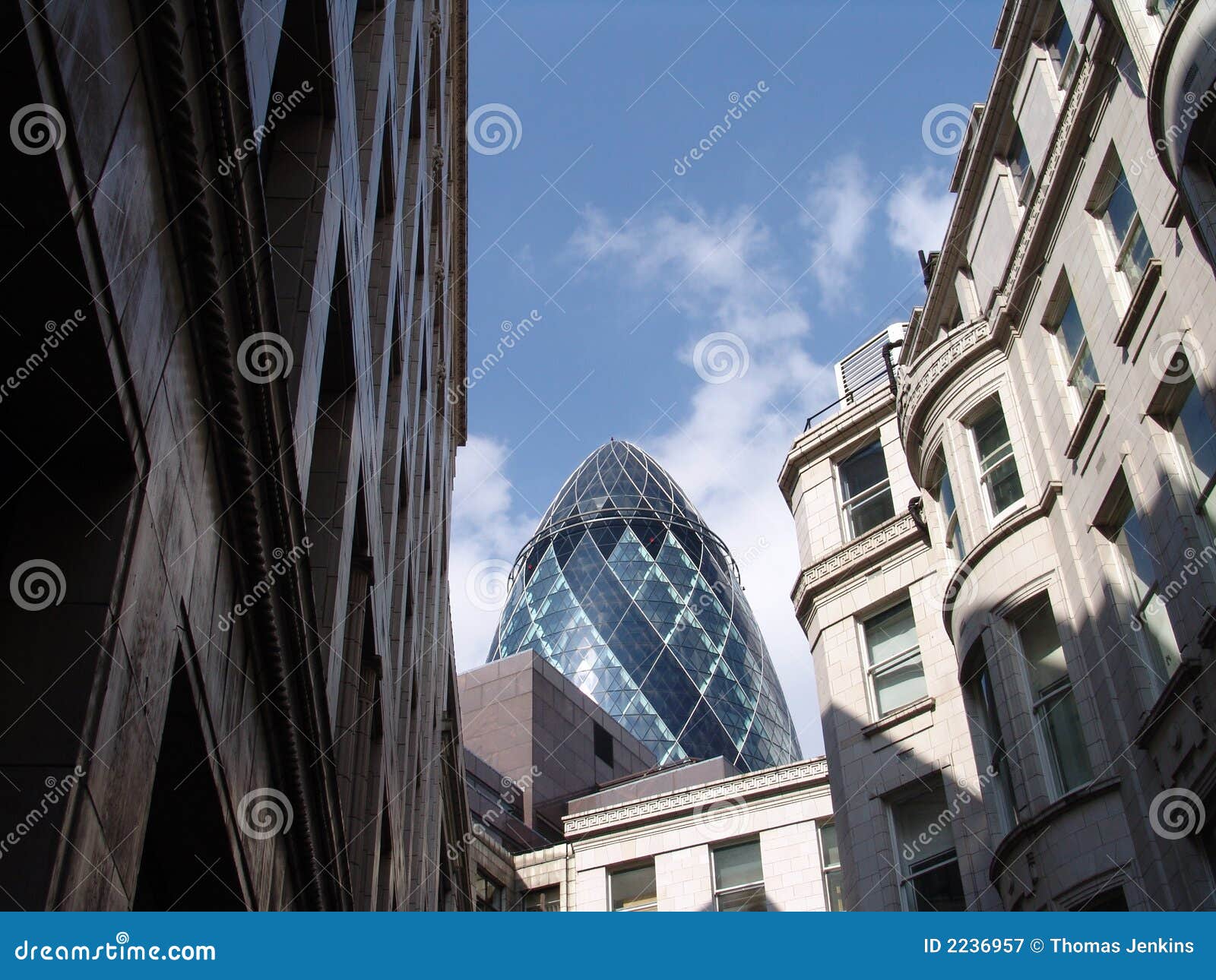 View of Gherkin building stock image. Image of street - 2236957