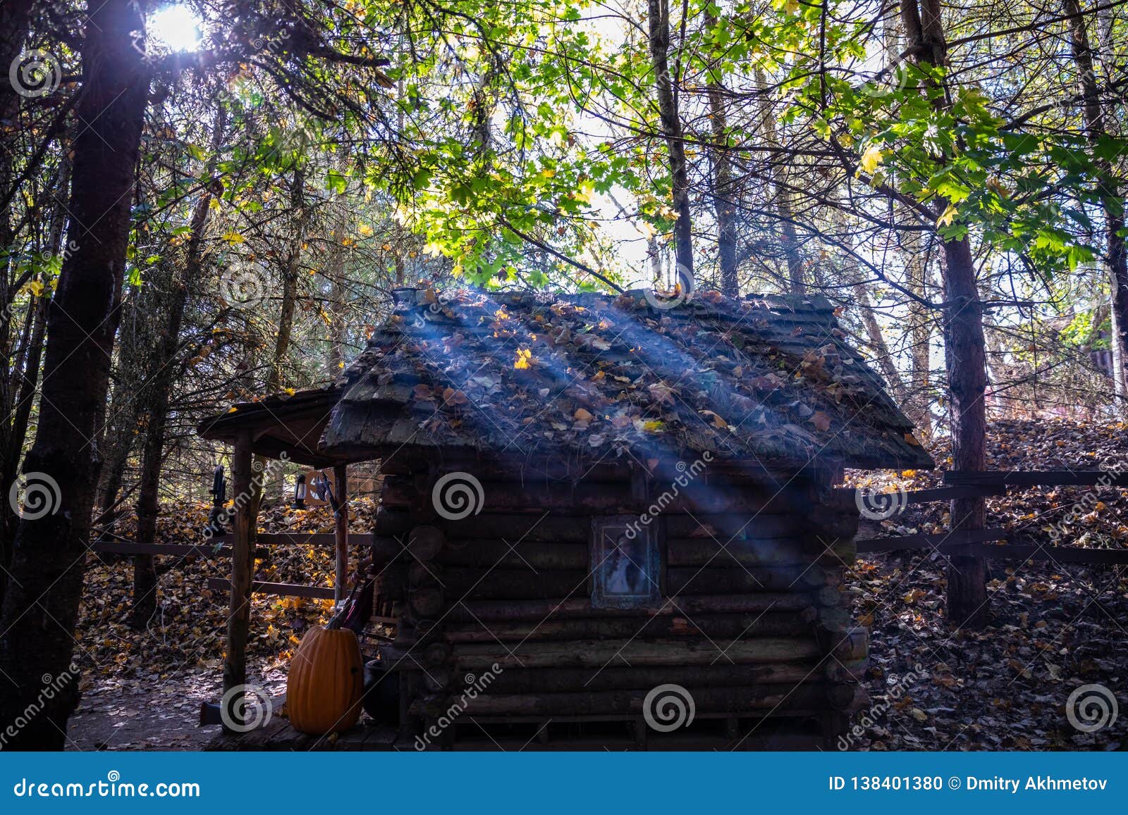 View of a Ghost House in a Scary Halloween Forest. Stock Photo - Image ...