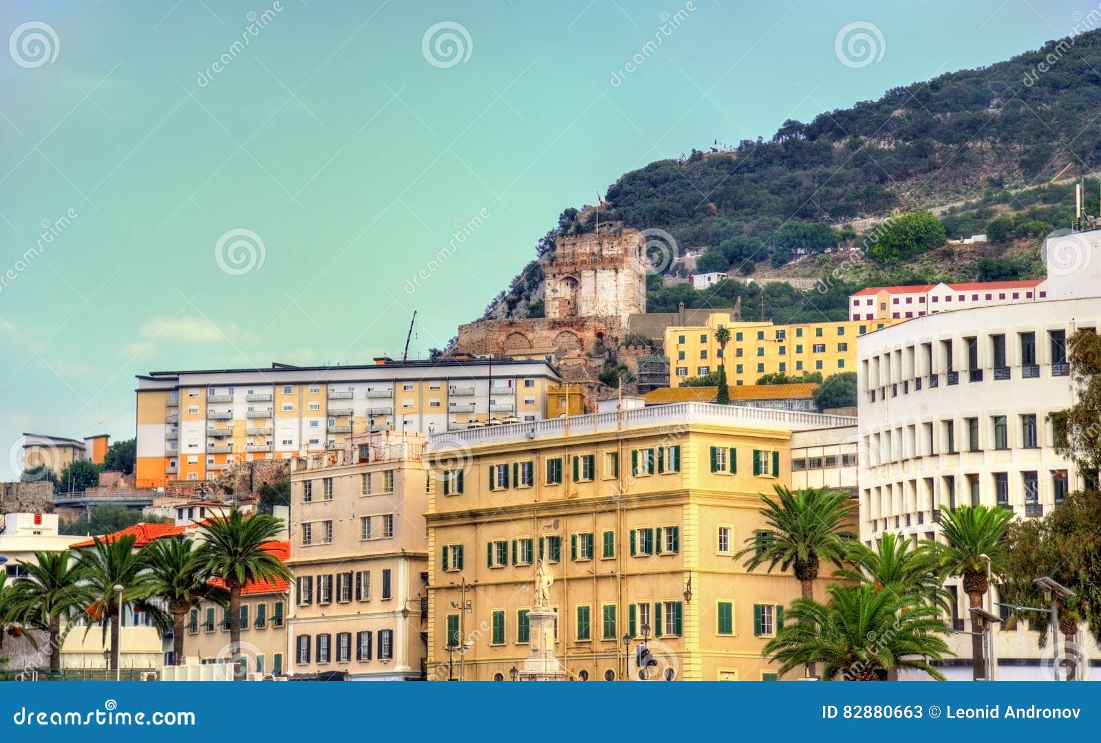 View of Gibraltar City stock image. Image of kingdom - 82880663