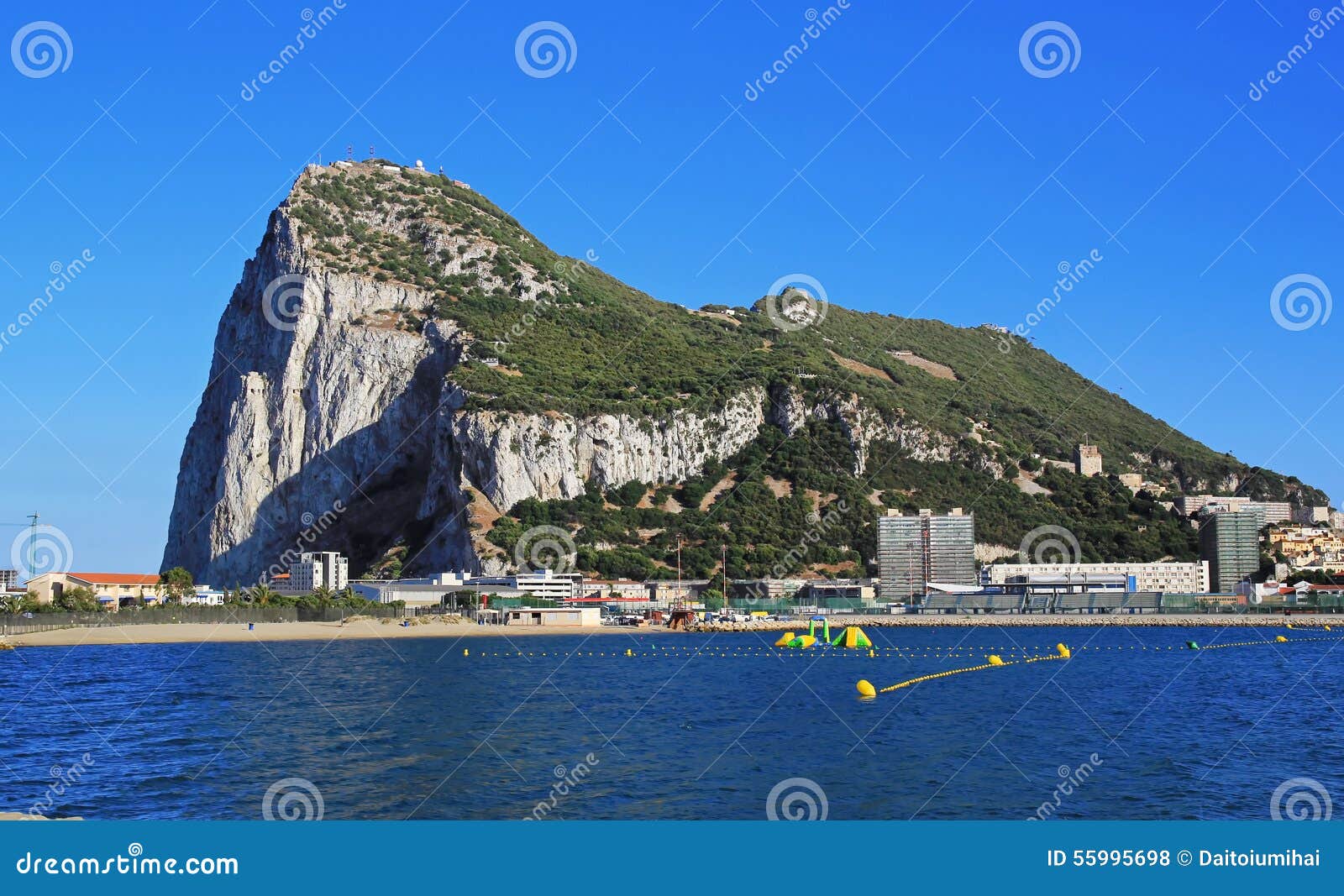 View of Gibraltar stock photo. Image of gibraltar, costa - 55995698