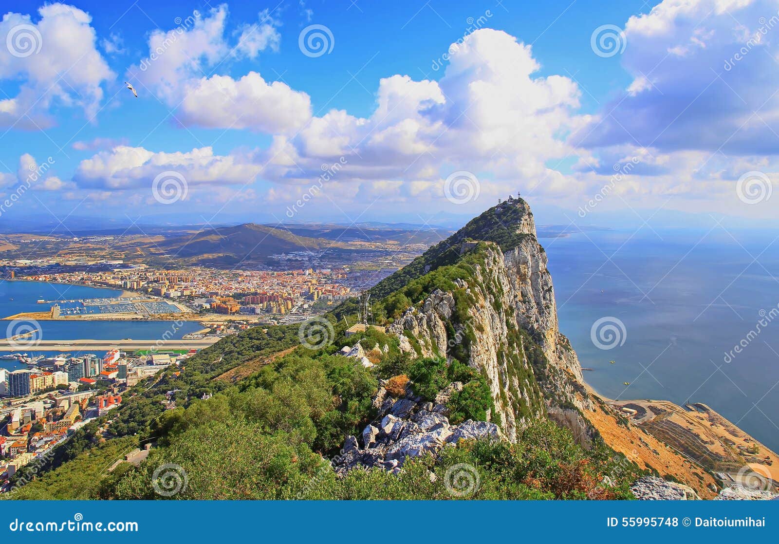 View of Gibraltar stock photo. Image of british, background - 55995748