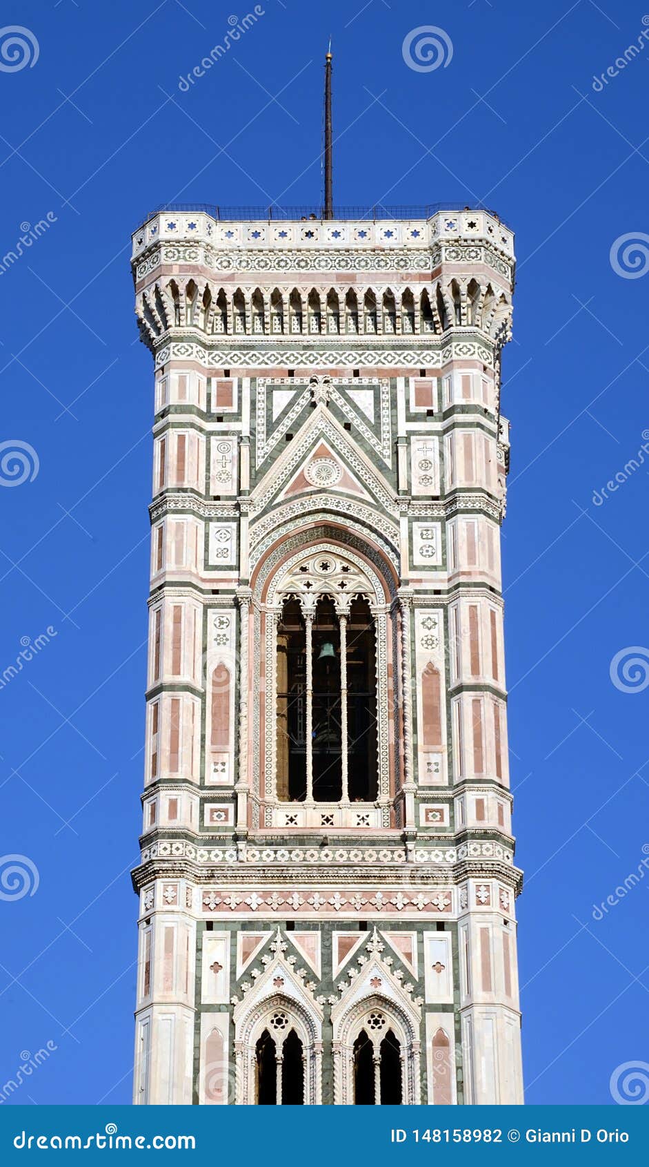 View of Giotto`s Bell Tower in the City of Florence Stock Photo - Image ...