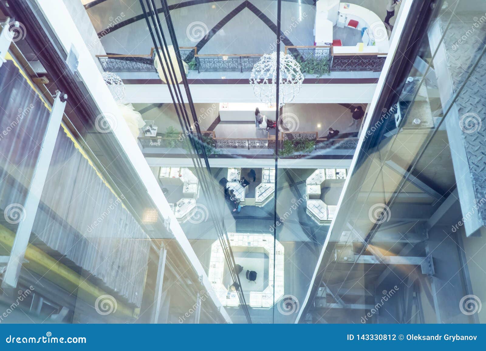 View from the Glass Elevator Stock Photo - Image of perspective ...