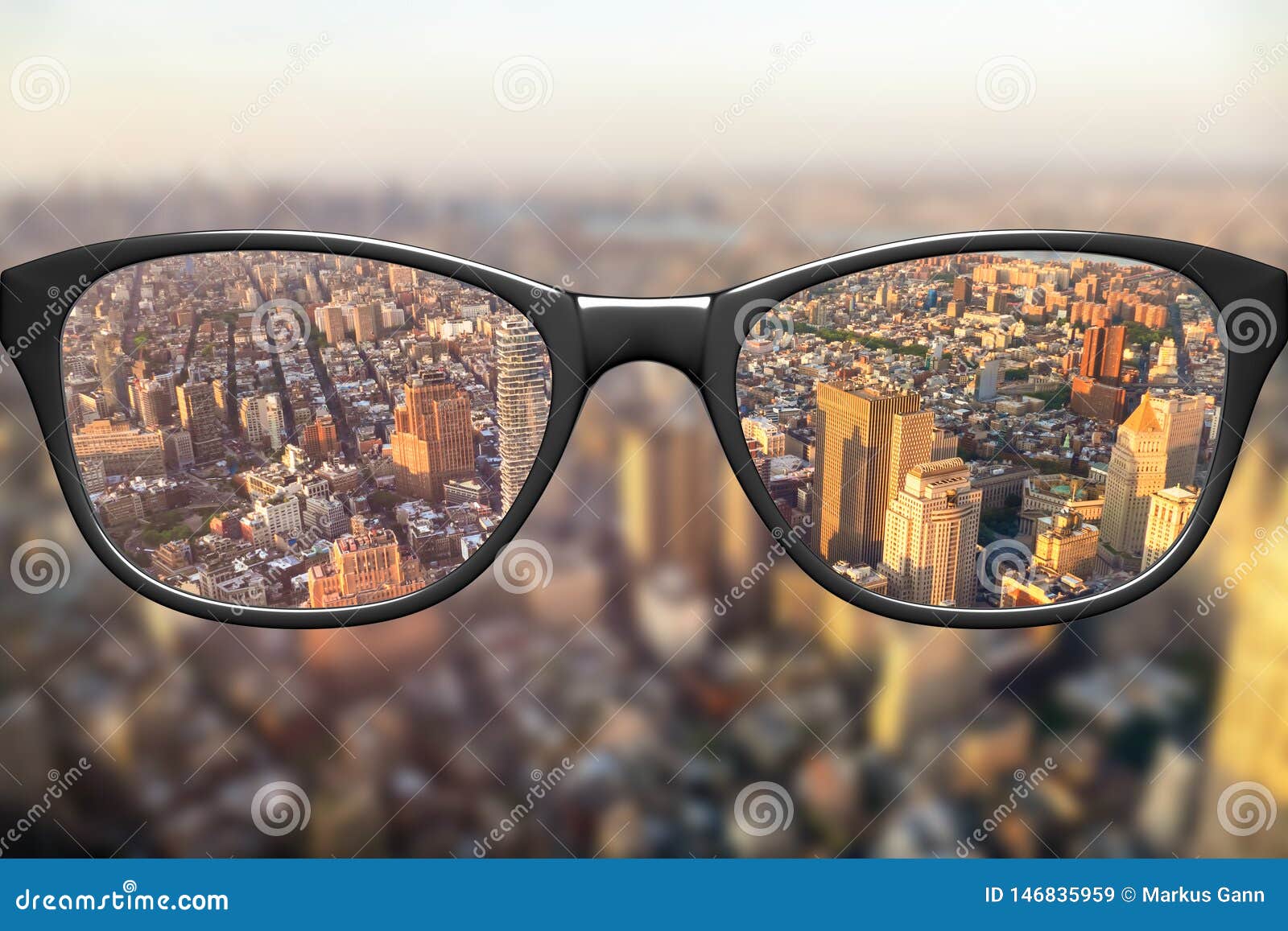 View Through Glasses Sharp With Glasses Unsharp Without Glasses Royalty ...