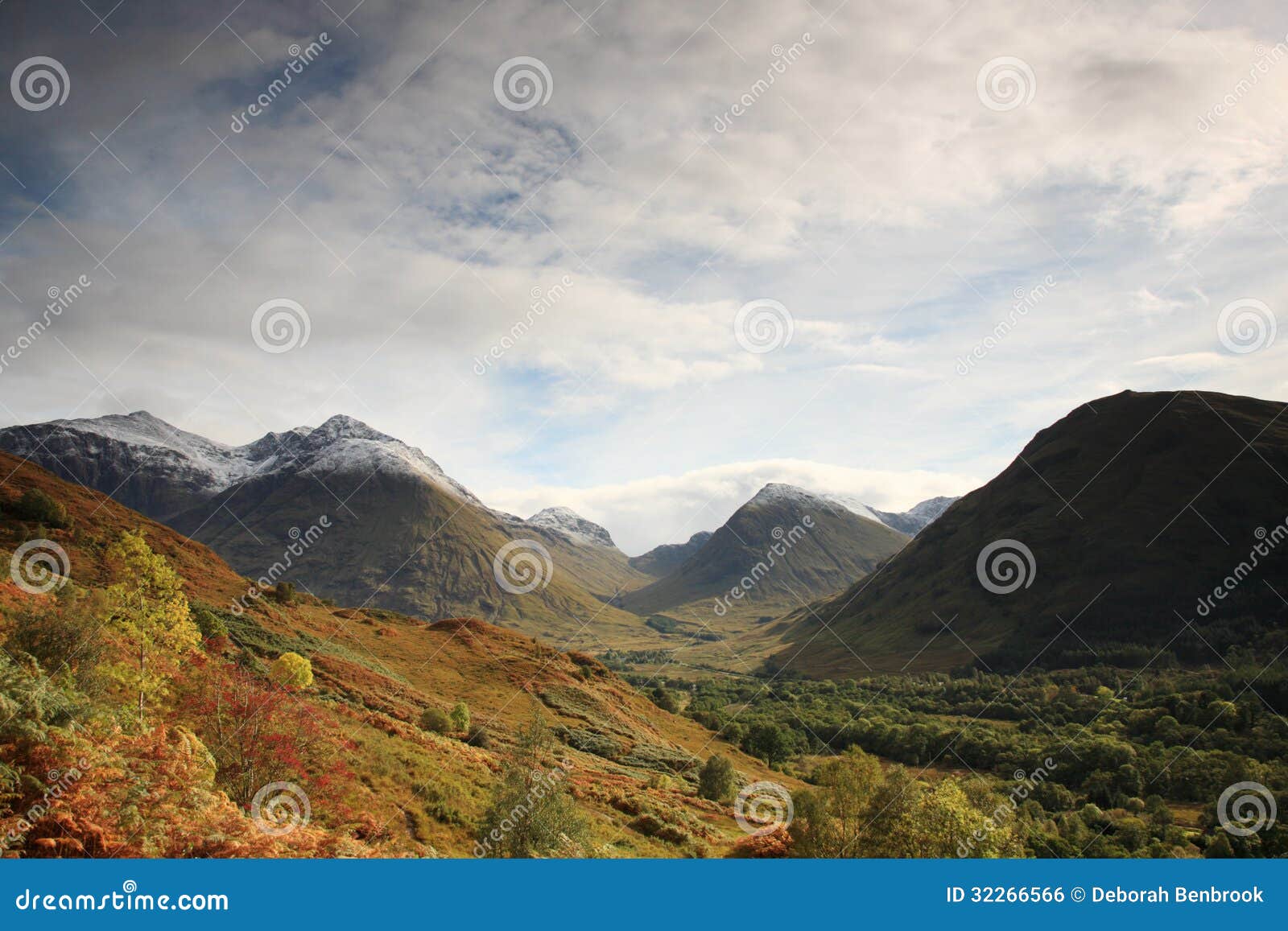 View of the Glencoe Mountains Stock Photo - Image of glencoe, cloud ...