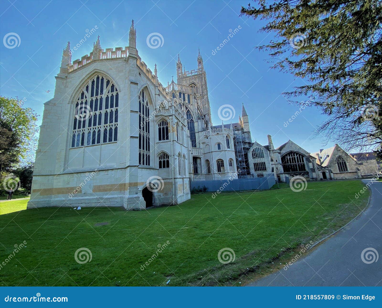 A View of Gloucester Cathedral Editorial Stock Image - Image of eveing ...
