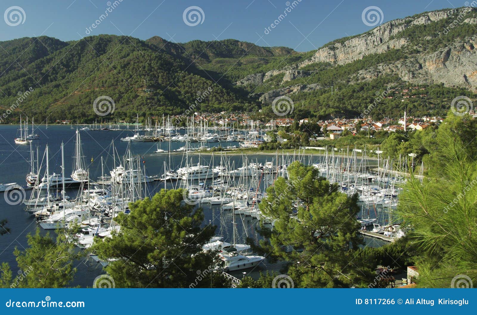 View of Gocek stock photo. Image of gocek, port, mediterranean - 8117266