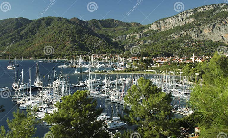View of Gocek stock photo. Image of gocek, port, mediterranean - 8117266