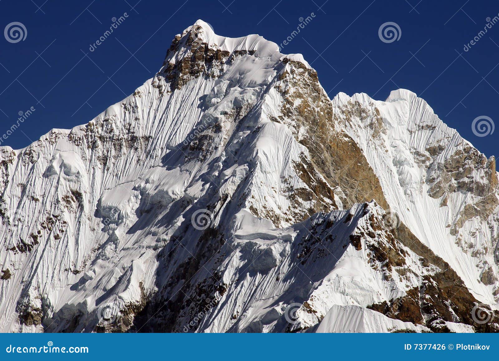 View from Gokyo Ri stock photo. Image of closeup, rock - 7377426