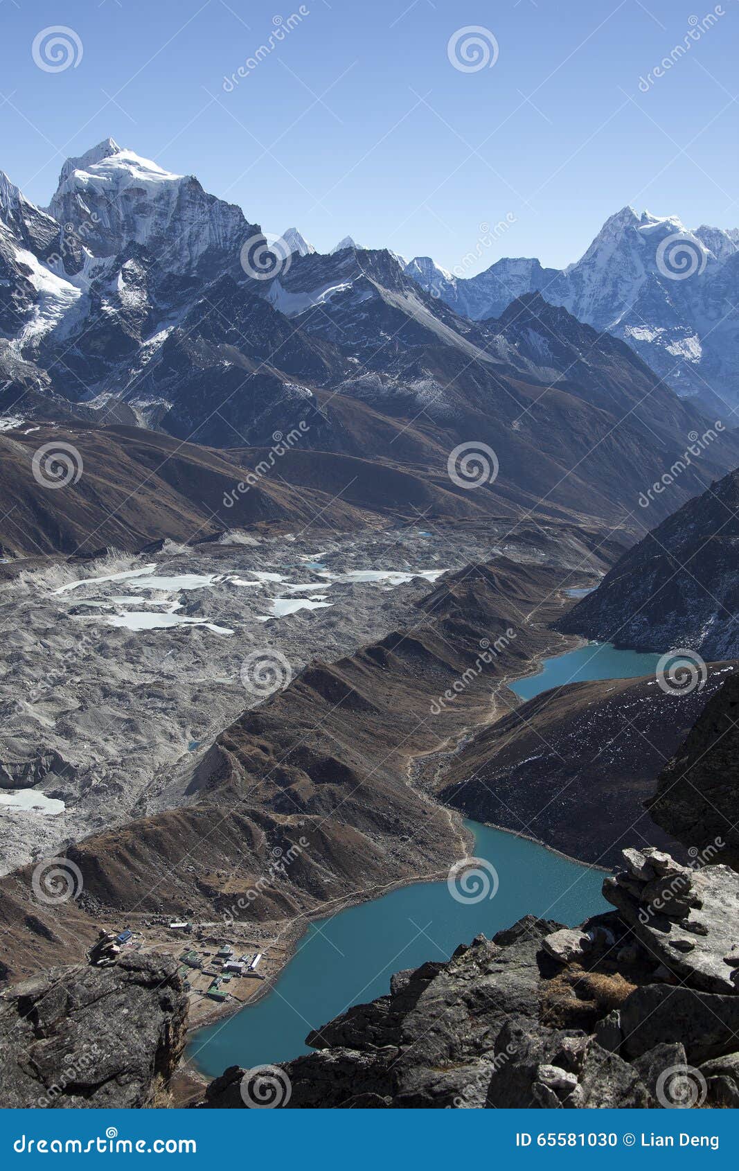 View from Gokyo Ri stock photo. Image of lhotse, everest - 65581030
