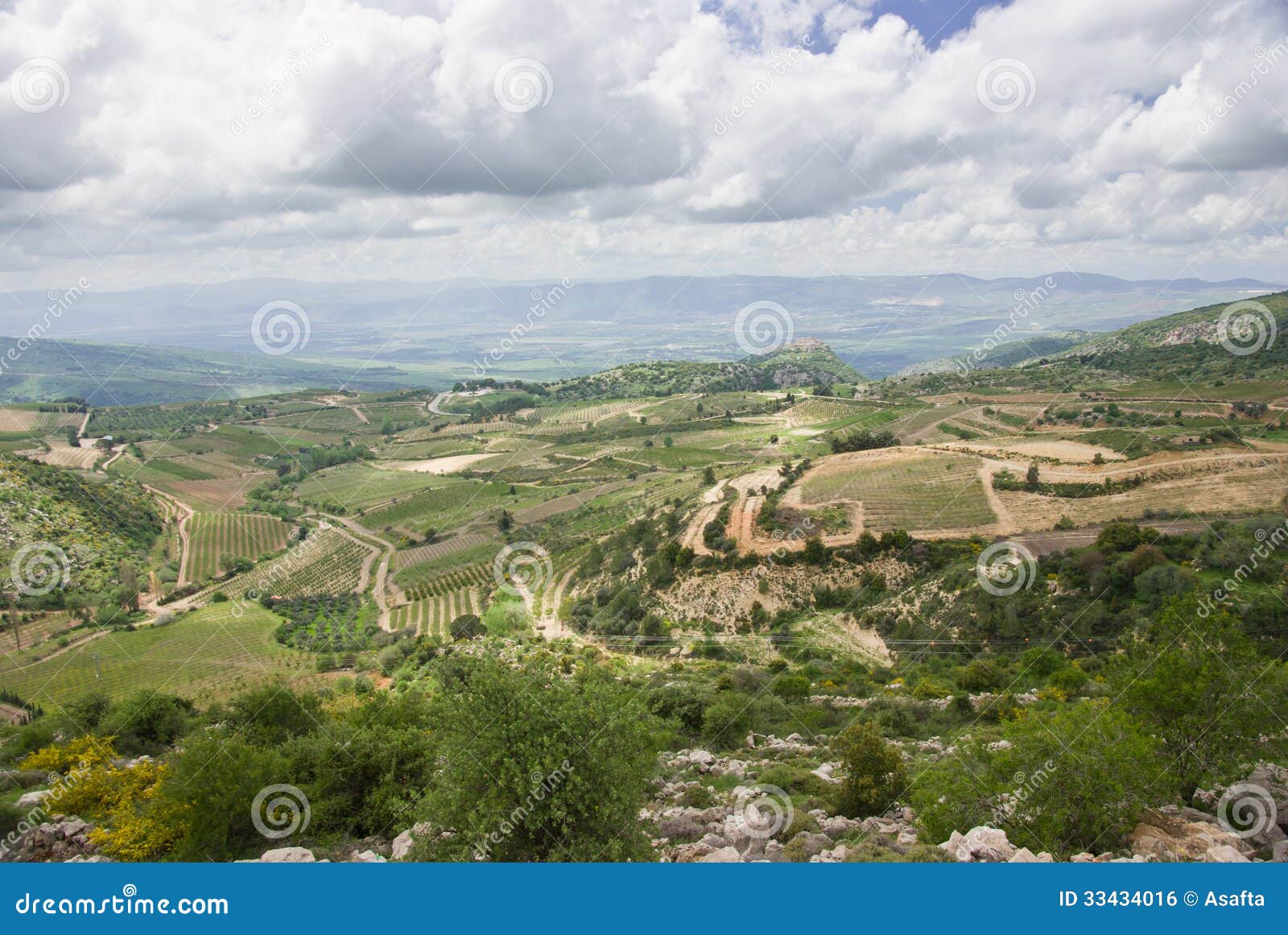 View of the golan heights stock photo. Image of lebanon - 33434016