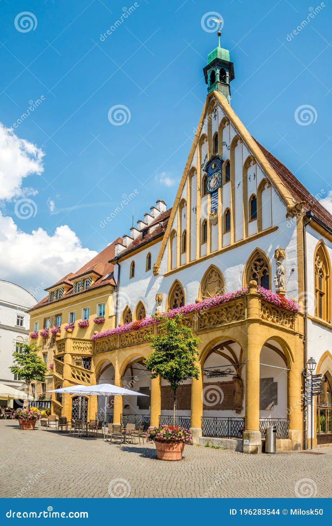 View at the Gothic Town Hall in Amberg, Germany Stock Photo - Image of ...