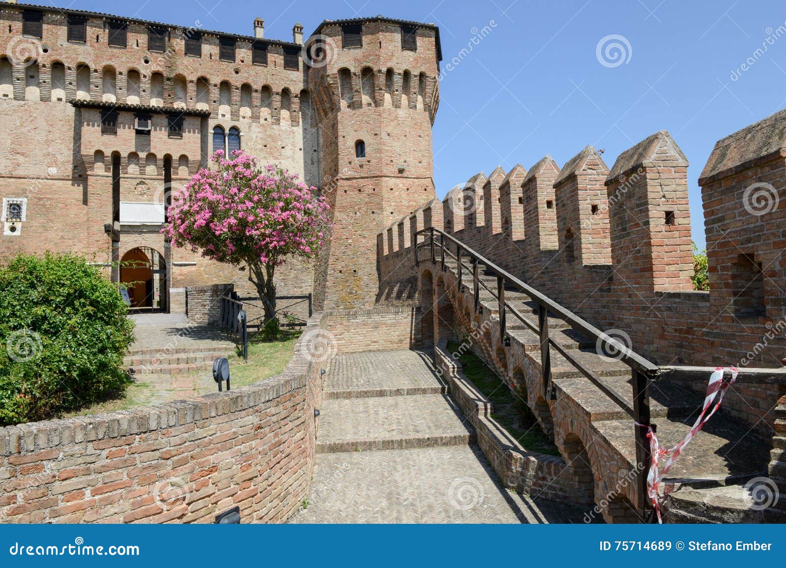 View of Gradara Castle on Marche Stock Image - Image of color ...