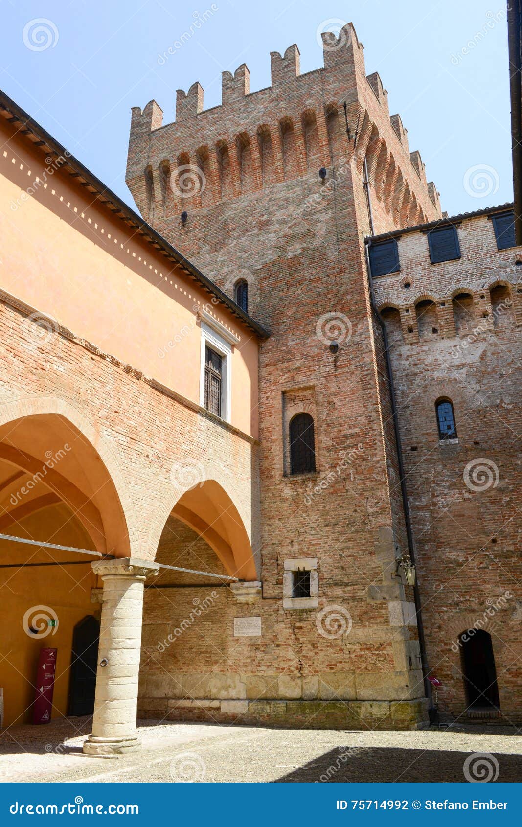 View of Gradara Castle on Marche Stock Photo - Image of historical ...
