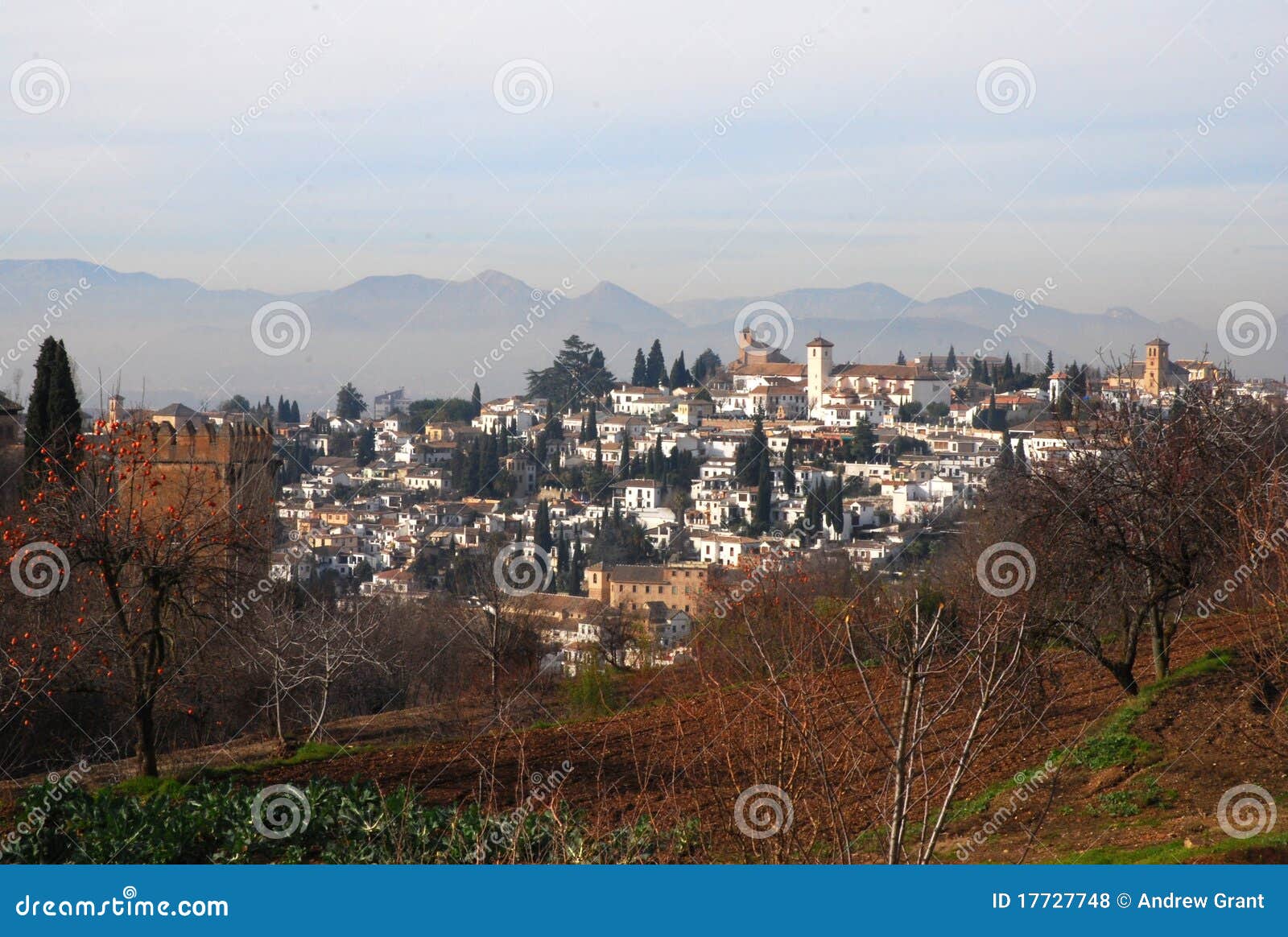 View of Granada from the Alhambra Stock Photo - Image of andalusia ...