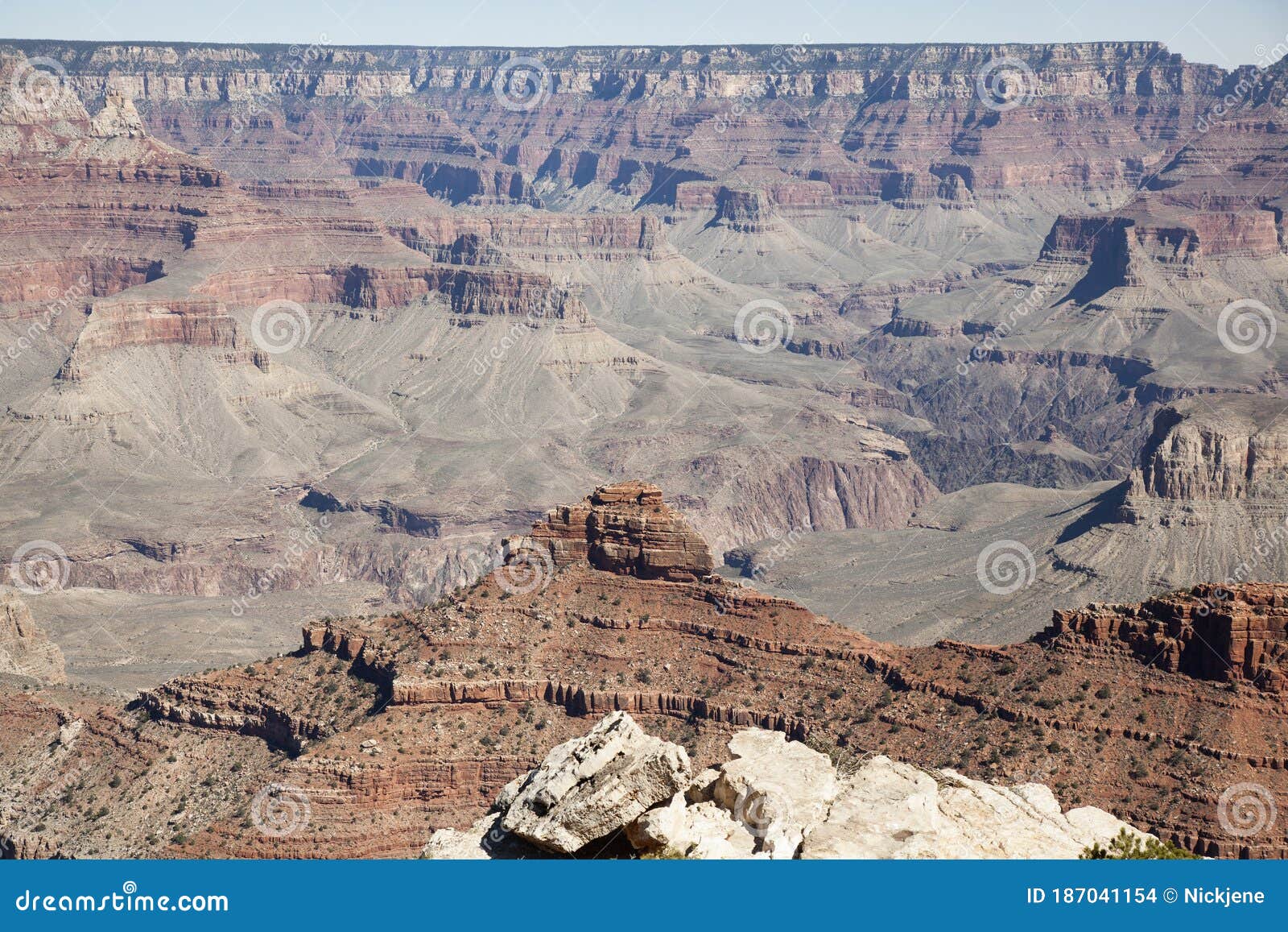 View of Grand Canyon from Mather Point Stock Photo - Image of park ...