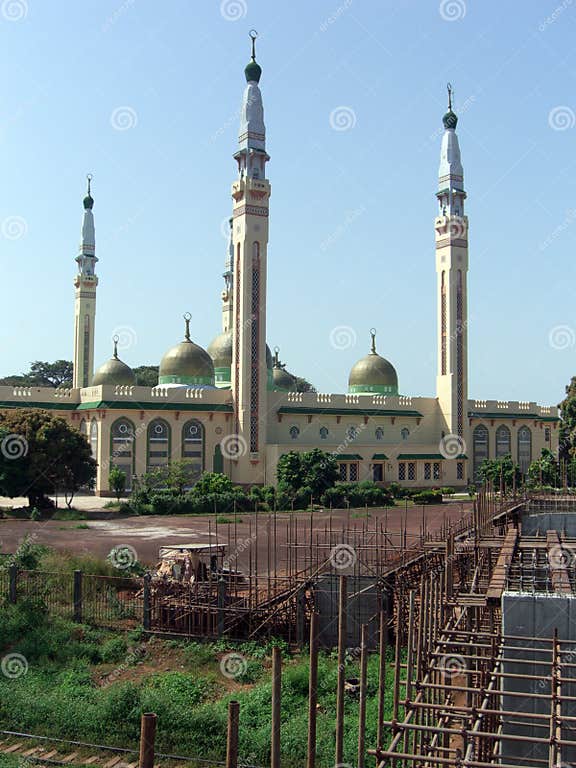 View of the Grand Mosque in Conakry Stock Image - Image of bridge ...