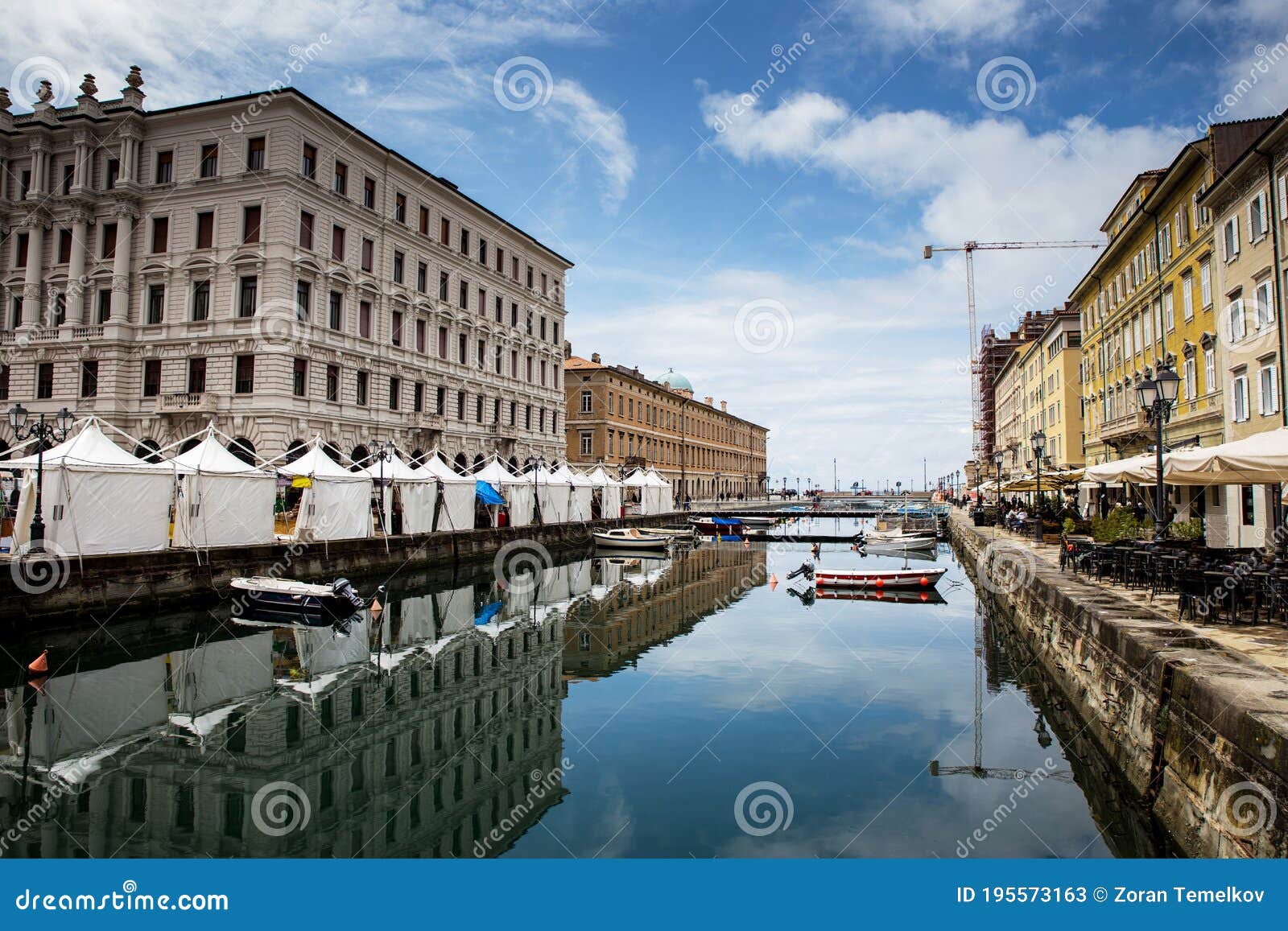 View of Grande Canal in Trieste Italy Editorial Stock Photo - Image of ...