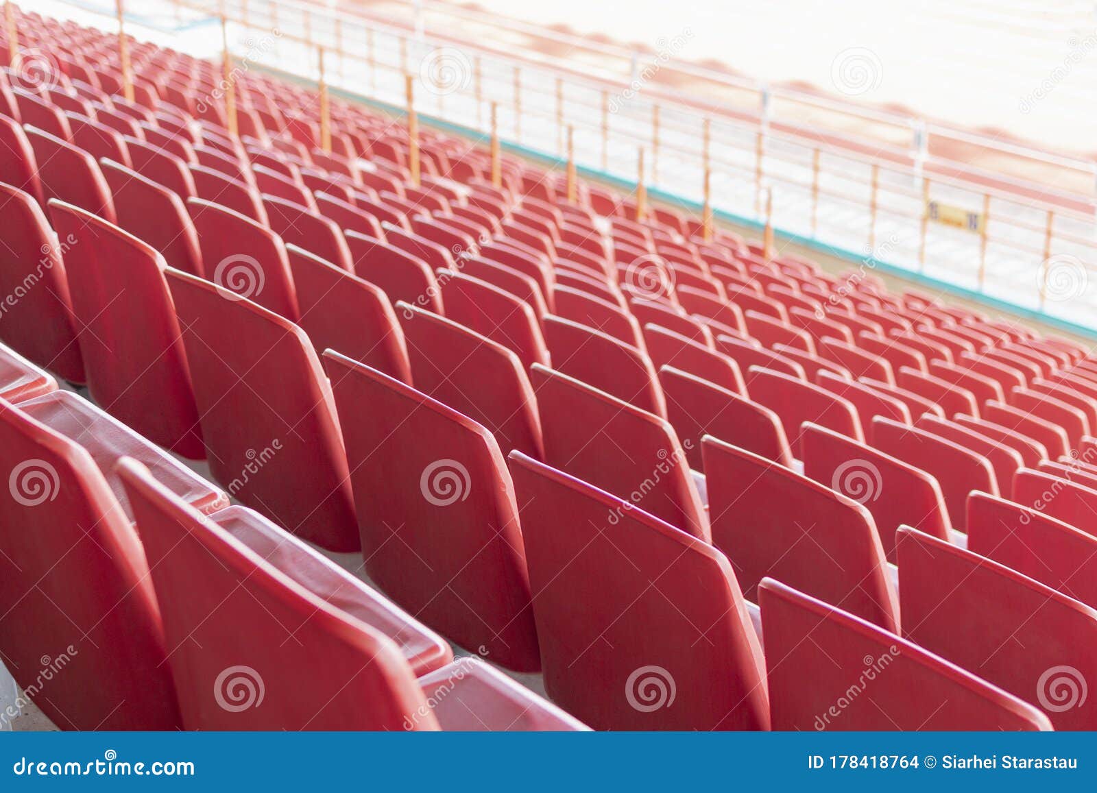View of the Grandstand Seats at the Stadium Stock Photo - Image of ...
