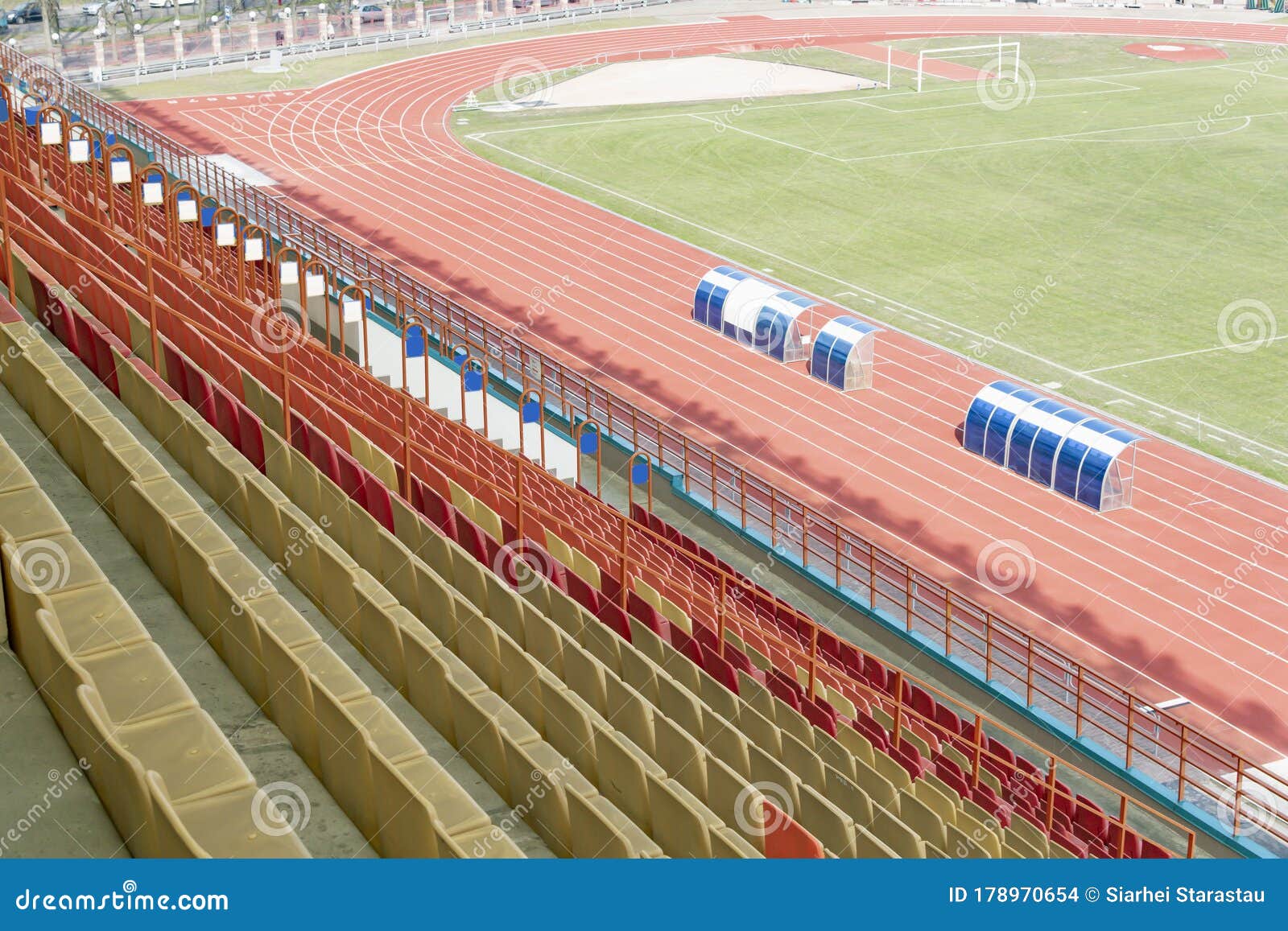 View of the Grandstand Seats at the Stadium Editorial Stock Image ...