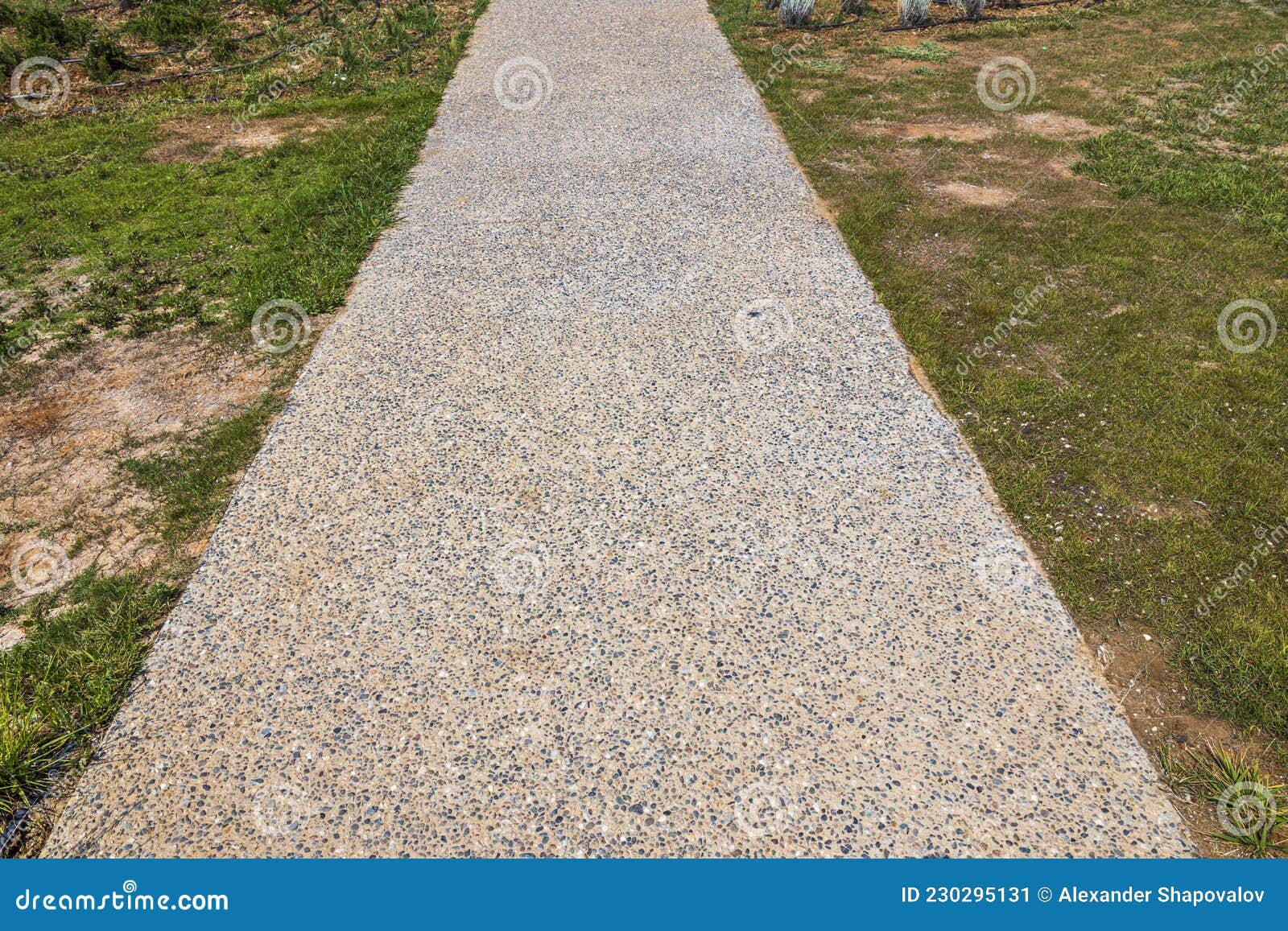 View of Granite Pathway on Ground. Outdoor Construction Technology ...