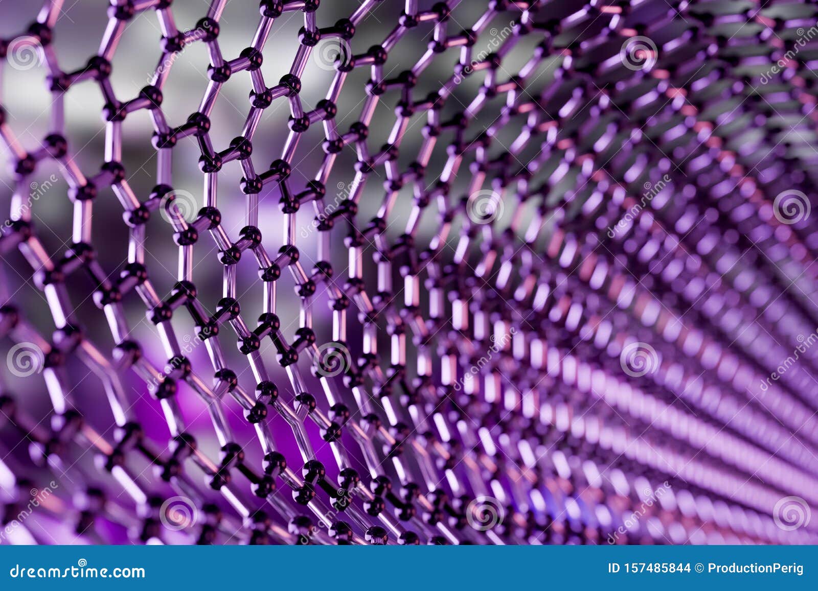 Graphene Molecular Nano Technology Structure on a Purple-pink ...