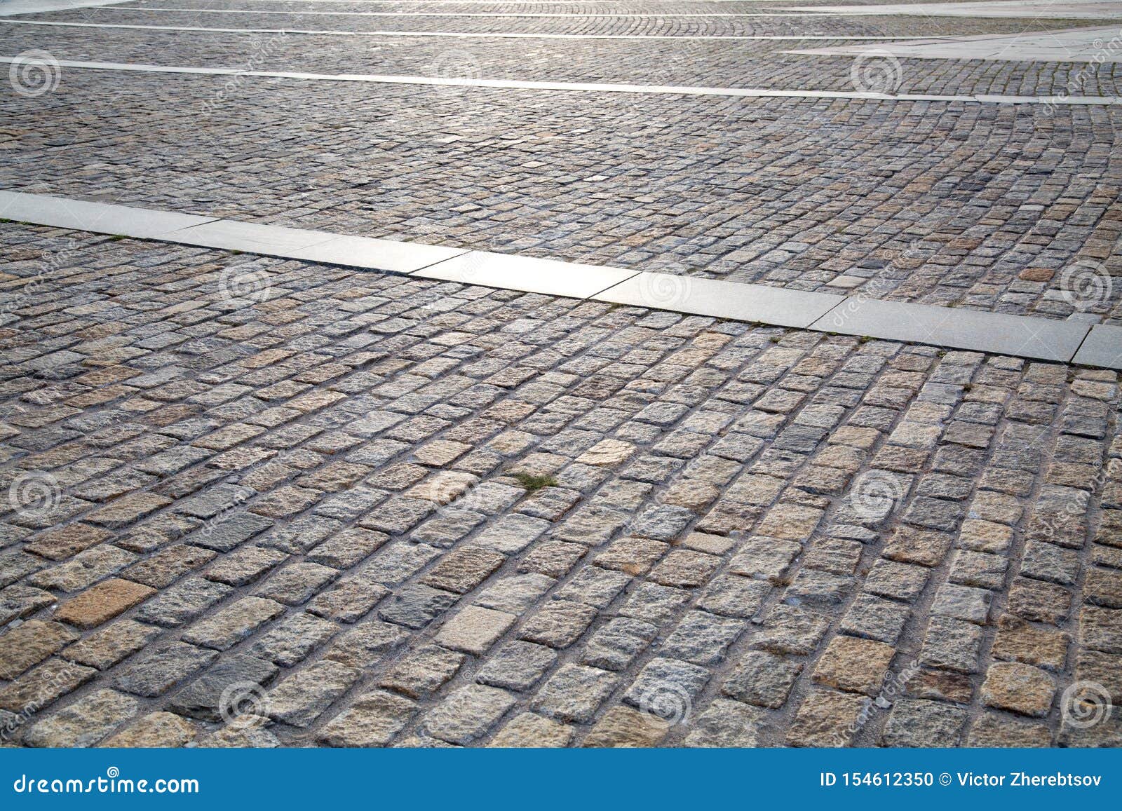 View of the Gray Granite Paving of Rectangular Shape. Texture ...