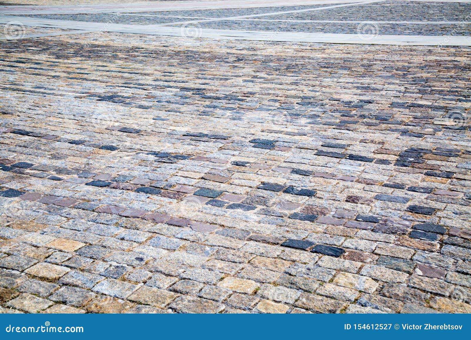 View of the Gray Granite Paving of Rectangular Shape. Texture ...