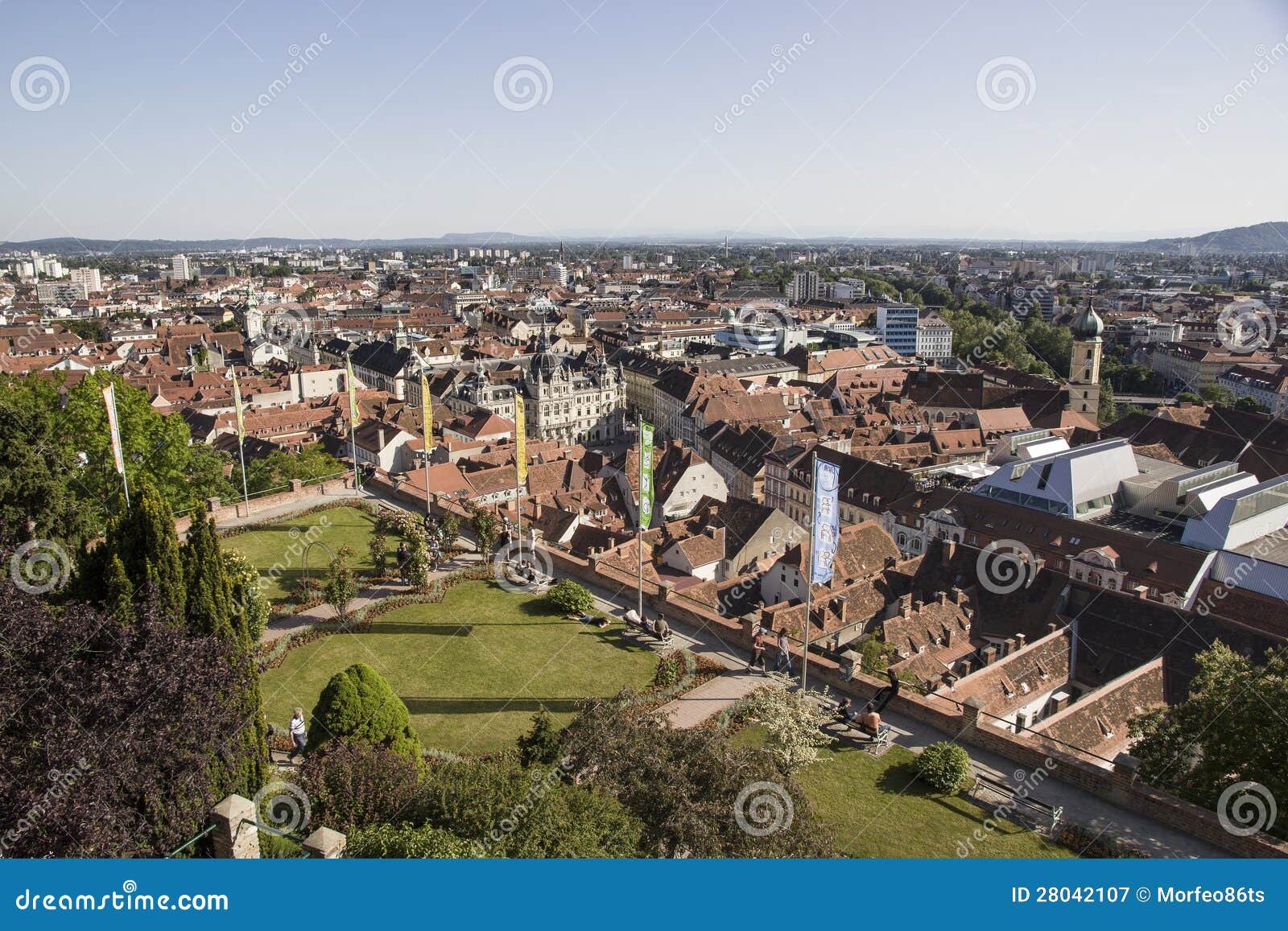 View of Graz from the Castle Editorial Photography - Image of tall ...