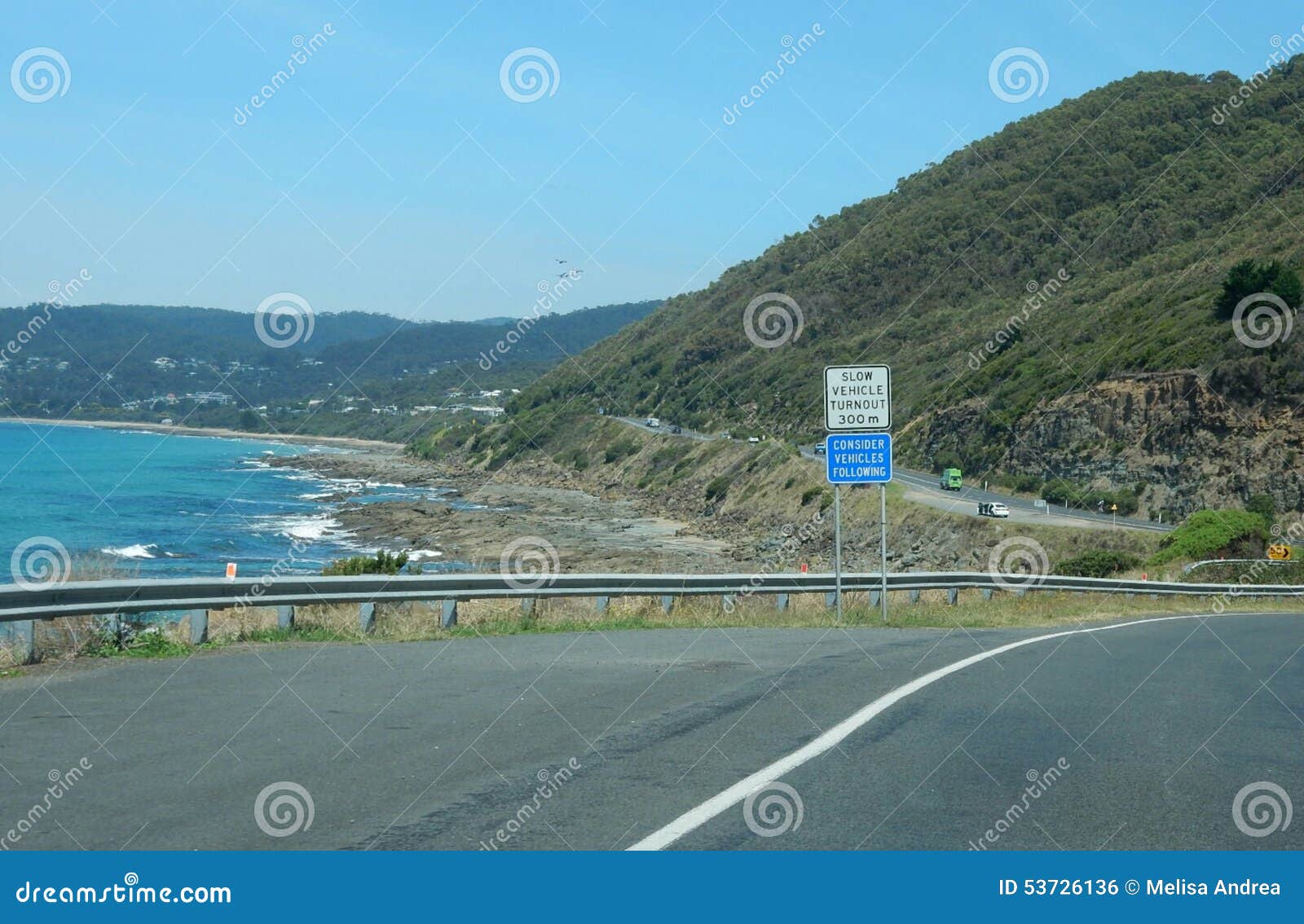 View stock photo. Image of ocean, view, road, great - 53726136