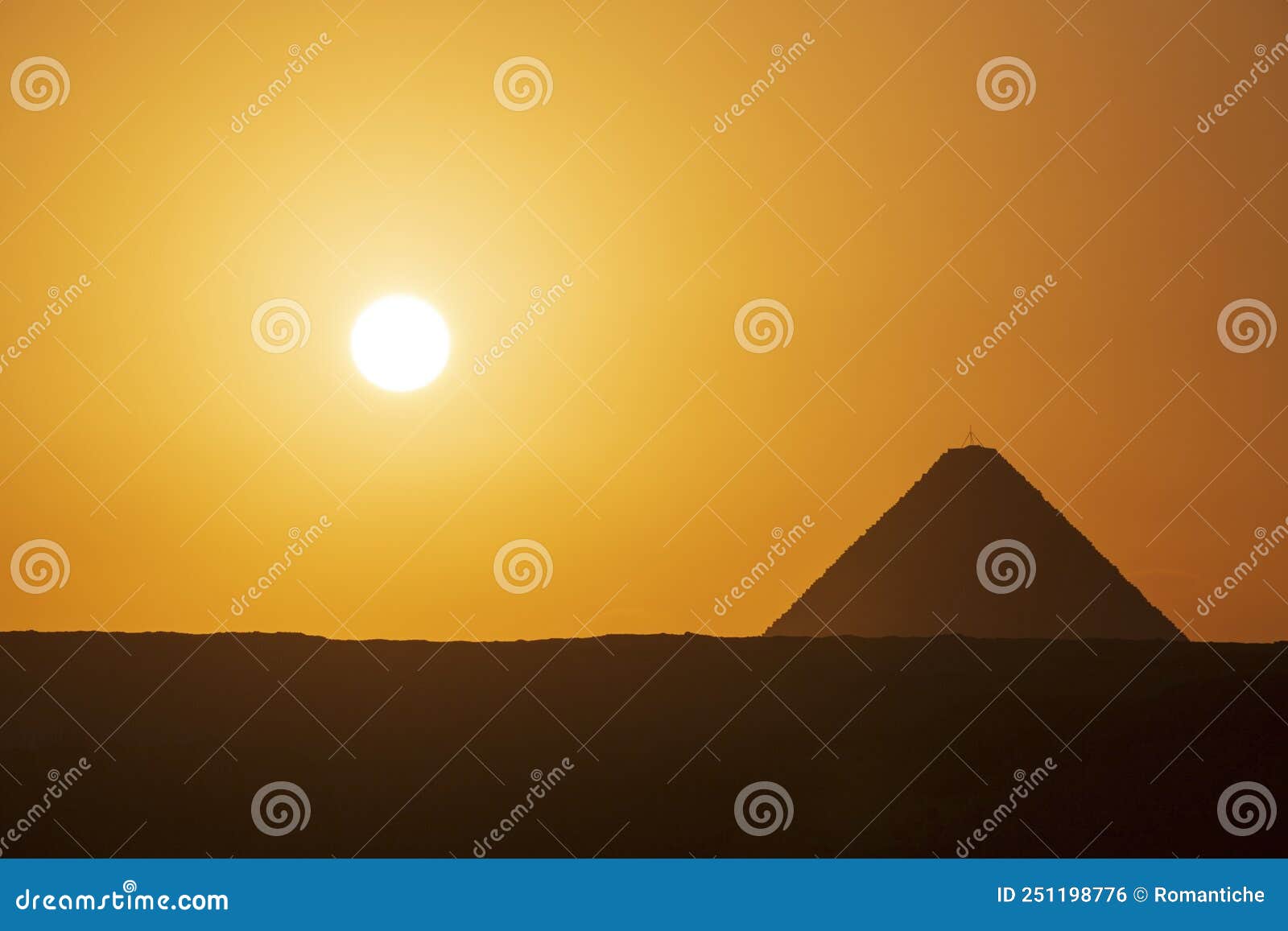 View on Great Pyramid of Giza at Sunrise Stock Photo - Image of stone ...