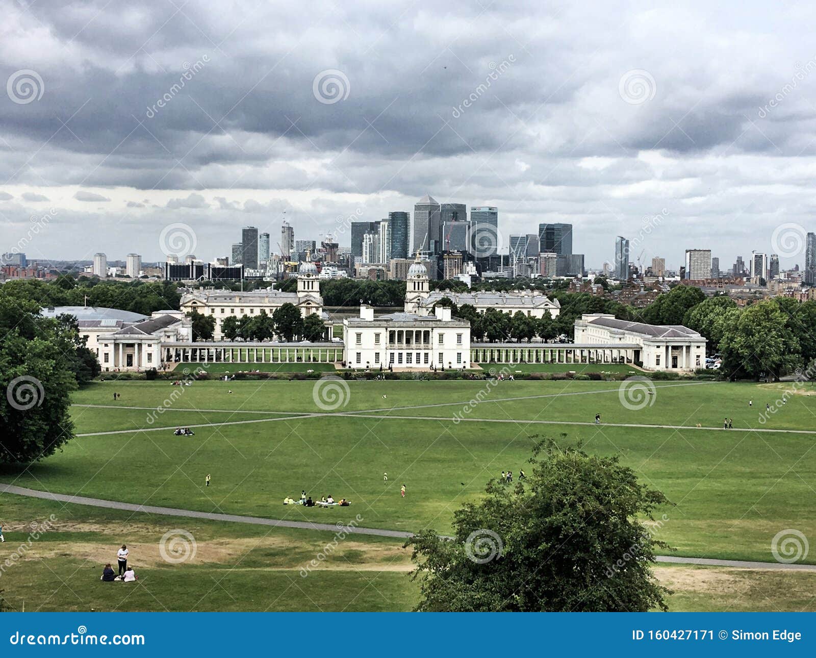 A View of Greenwich from the Observatory Stock Image - Image of london ...