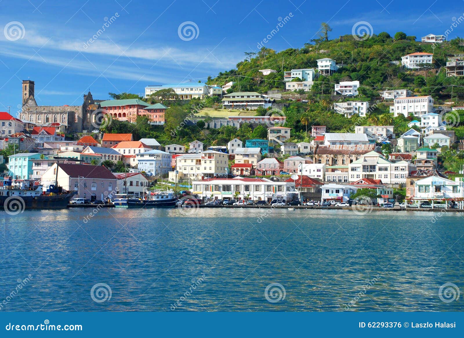 View of Grenada stock photo. Image of panorama, ocean - 62293376