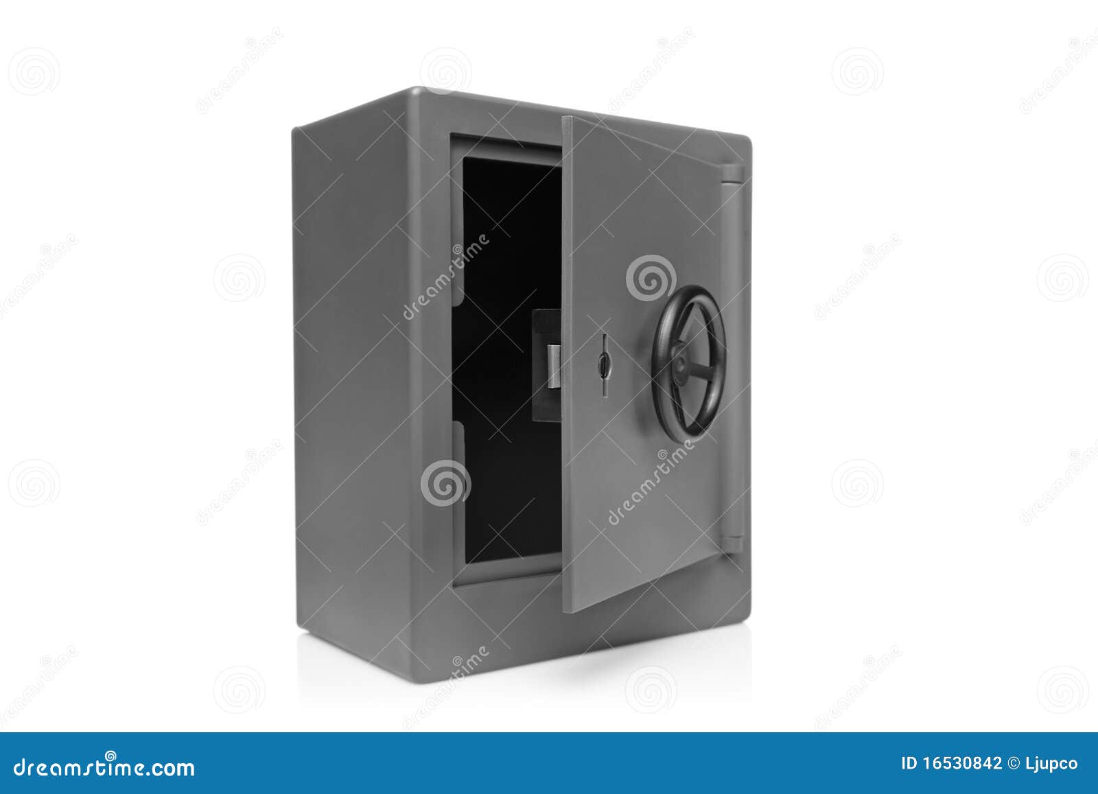 A View of a Grey Empty Safety Deposit Safe Stock Photo - Image of case ...