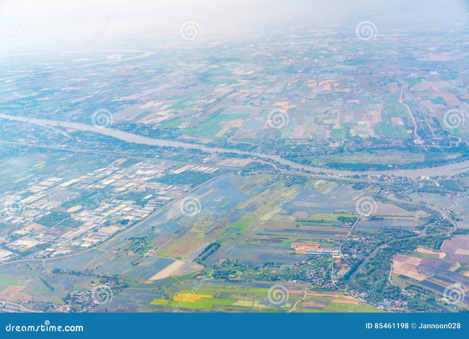 View of the Ground from Airplane Window . Stock Photo - Image of nature ...