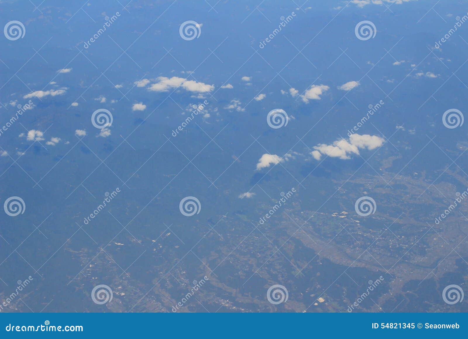 View of the Ground from Airplane Window Stock Image - Image of forest ...