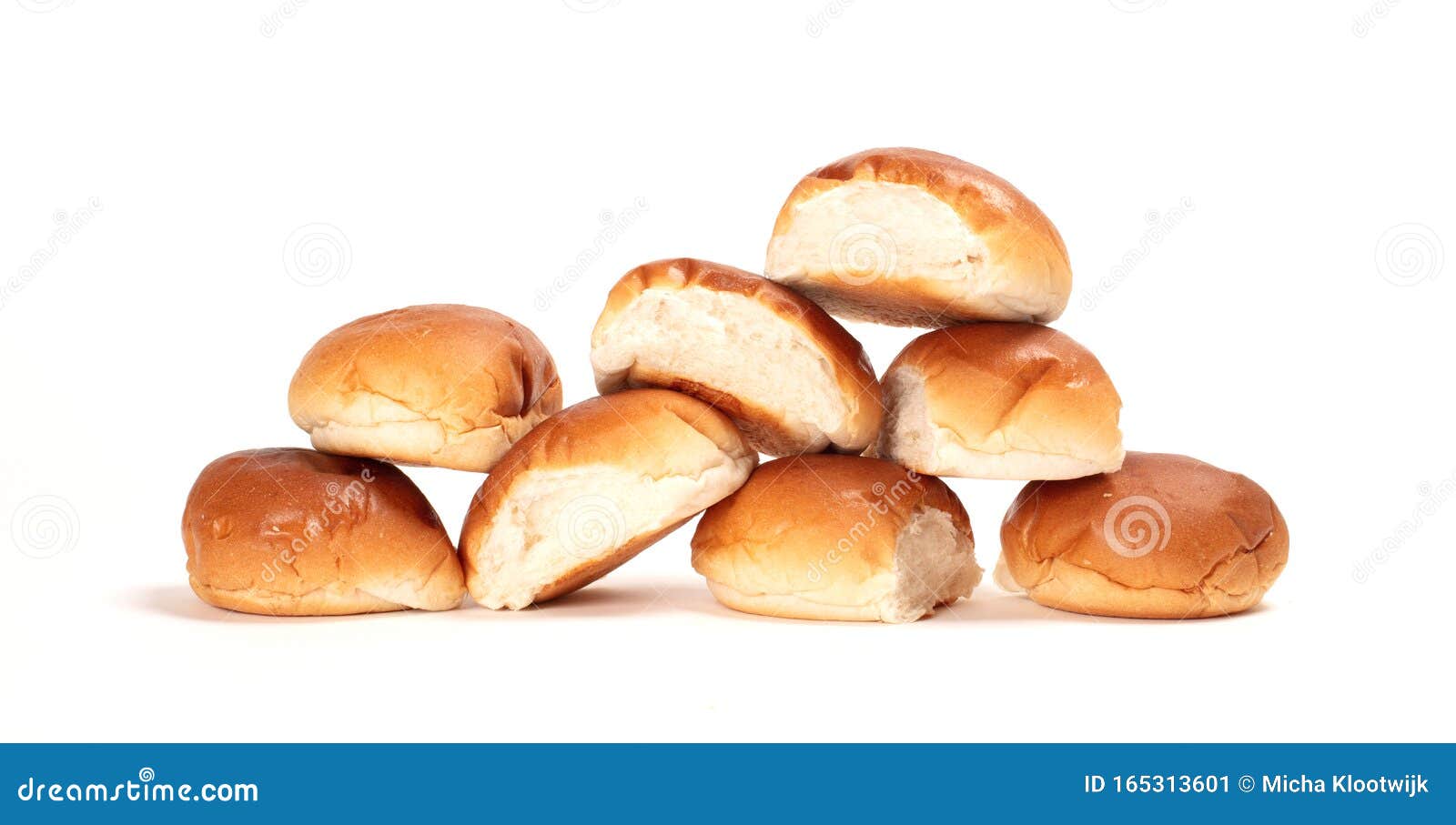 View of Group Small Round Bread Stock Image - Image of butter, eating ...