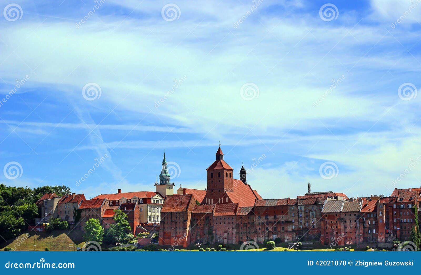 View of Grudziadz Town, Poland Stock Photo - Image of city, landscape ...