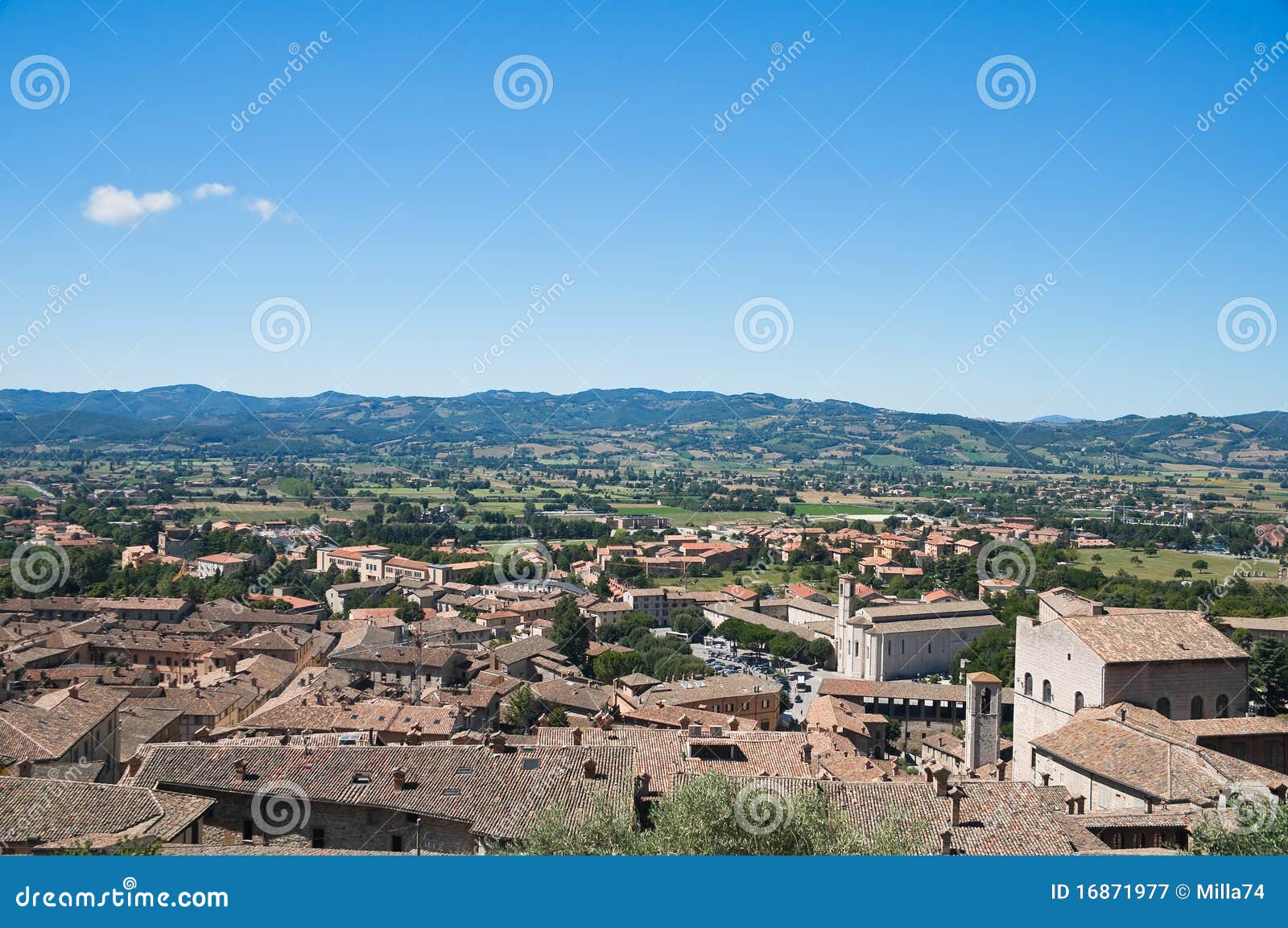 View of Gubbio. Umbria stock image. Image of house, landscape - 16871977
