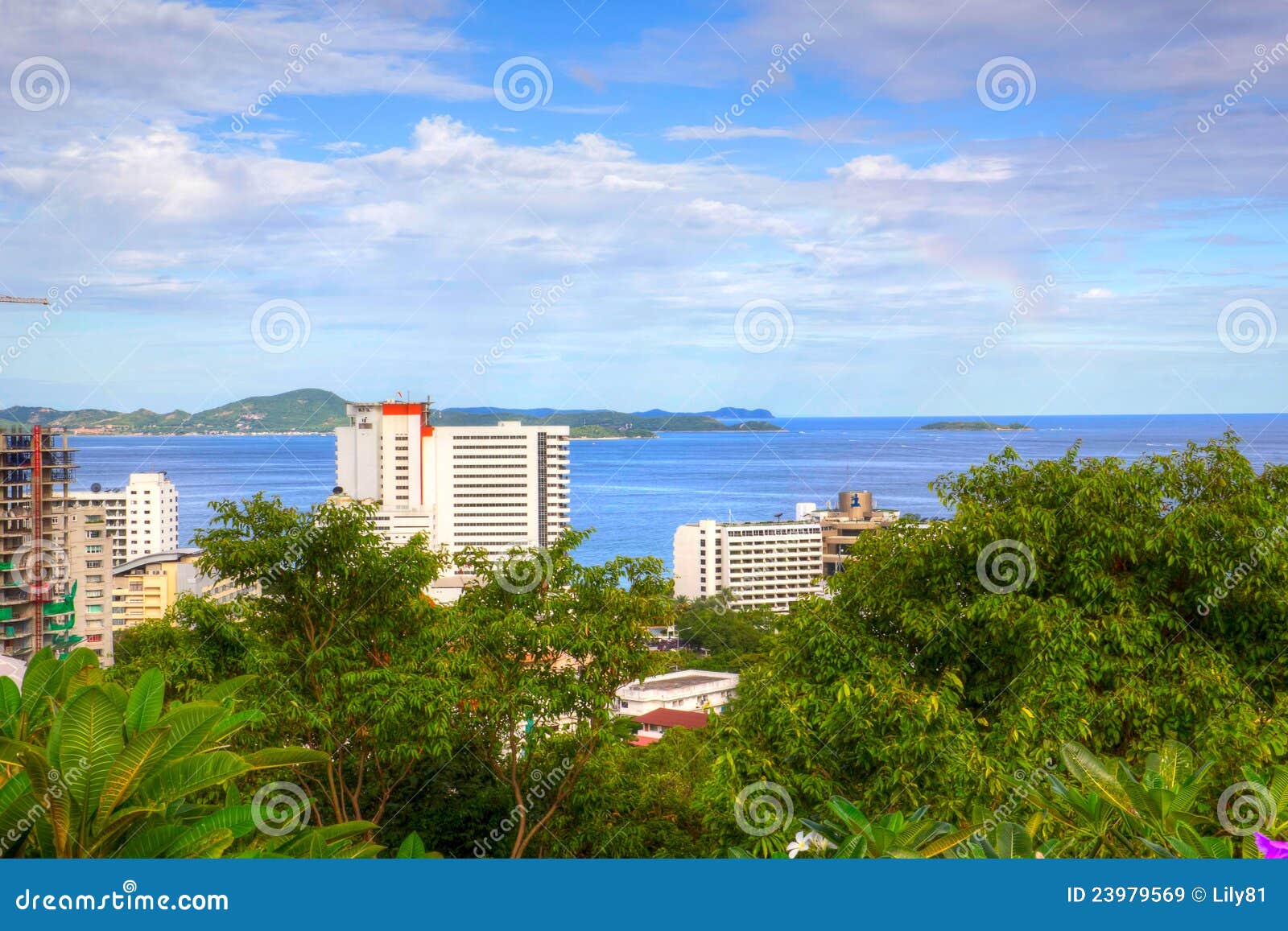 View of the Gulf of Siam stock image. Image of asia, tropical - 23979569