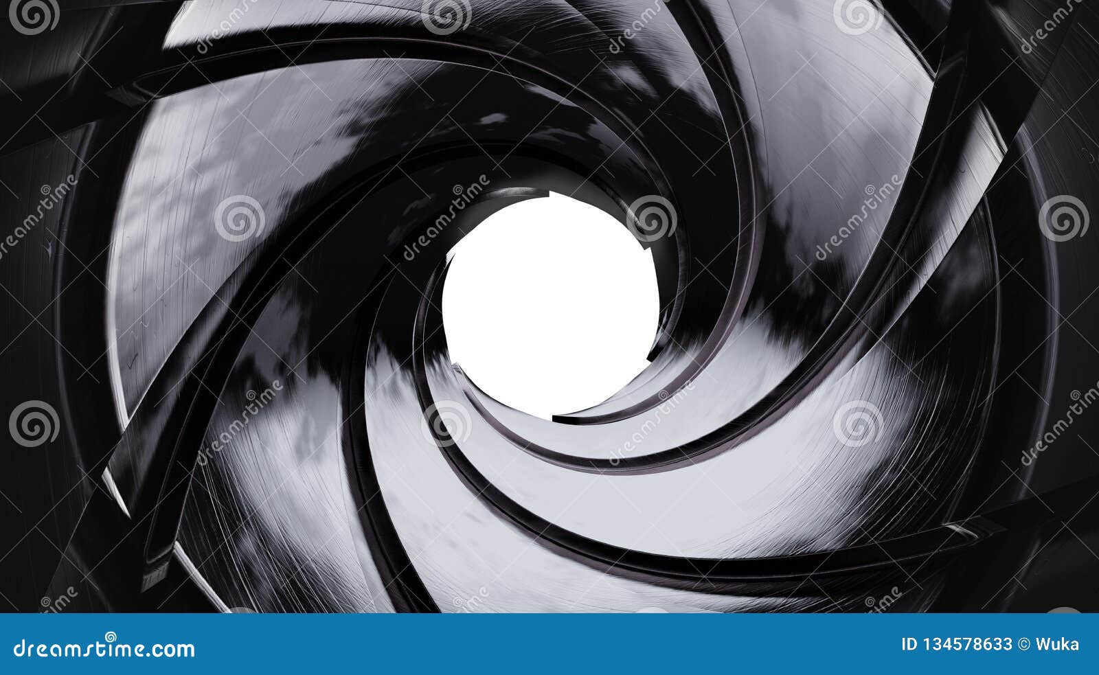 View through the Gun Barrel. Clipping Path Stock Illustration ...